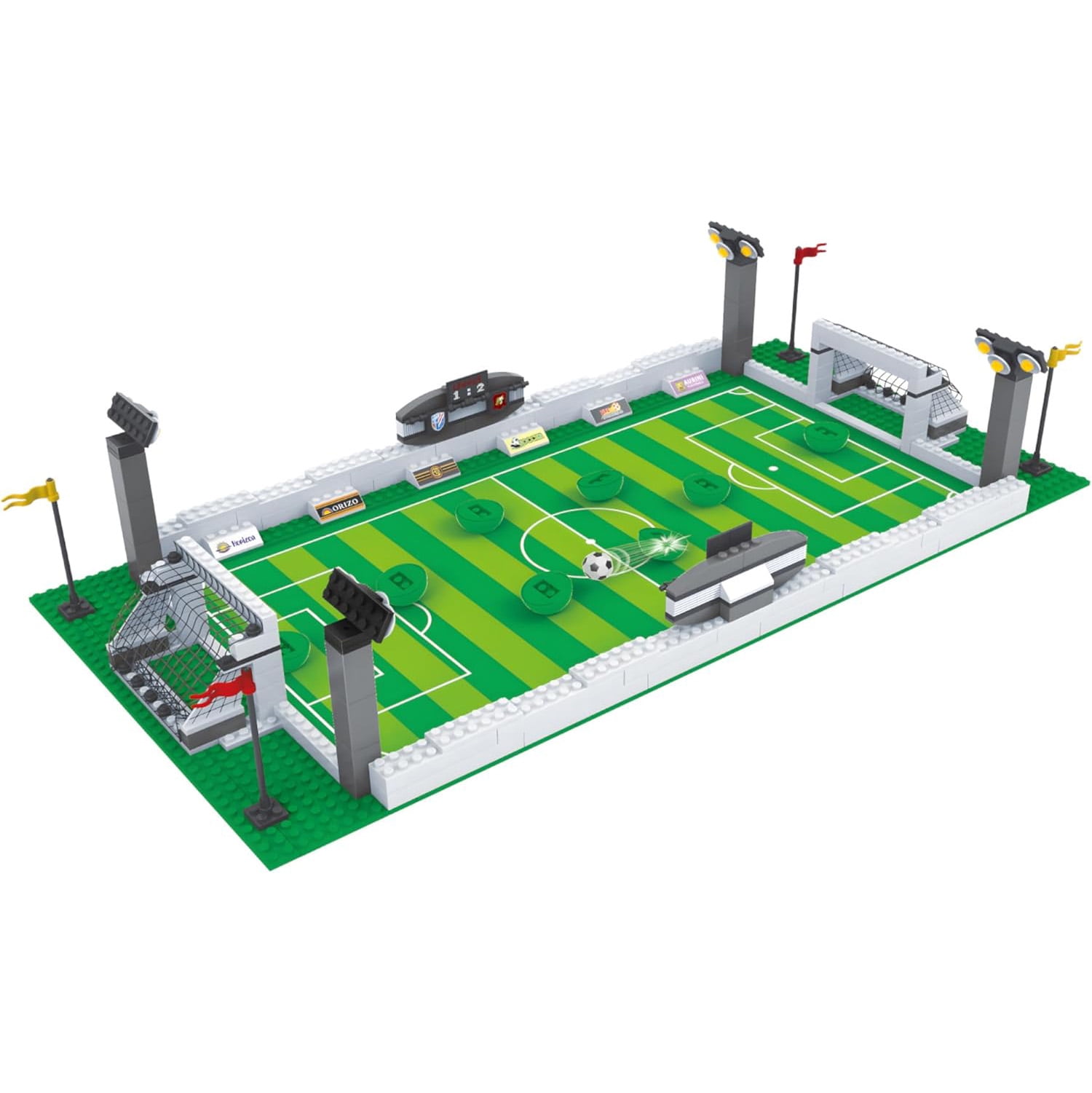 NAYIHOOP Soccer Stadium Building Sets Football Sports Board Game for ...