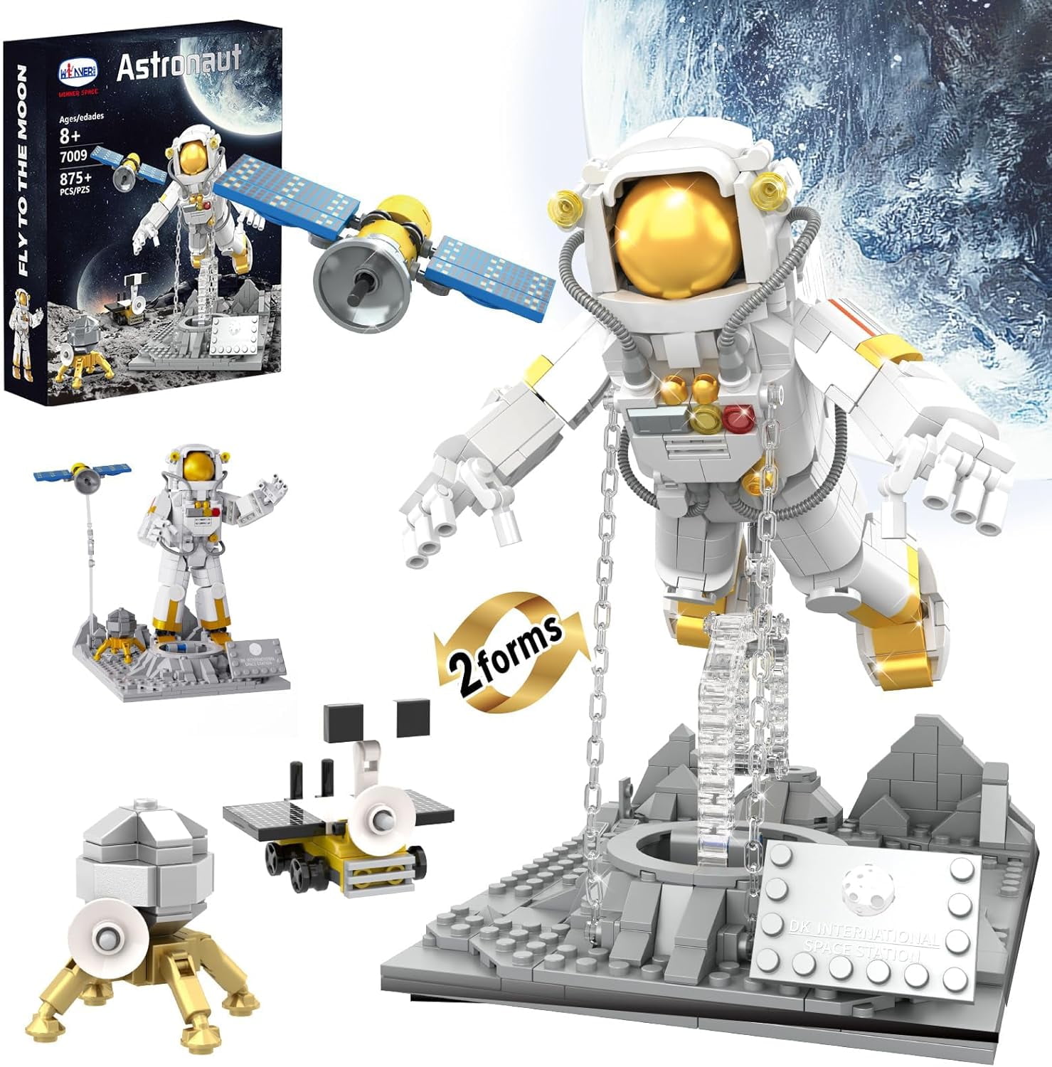 NAYIHOOP Space Astronaut Building Sets for Adult Boys 8+ Compatible ...