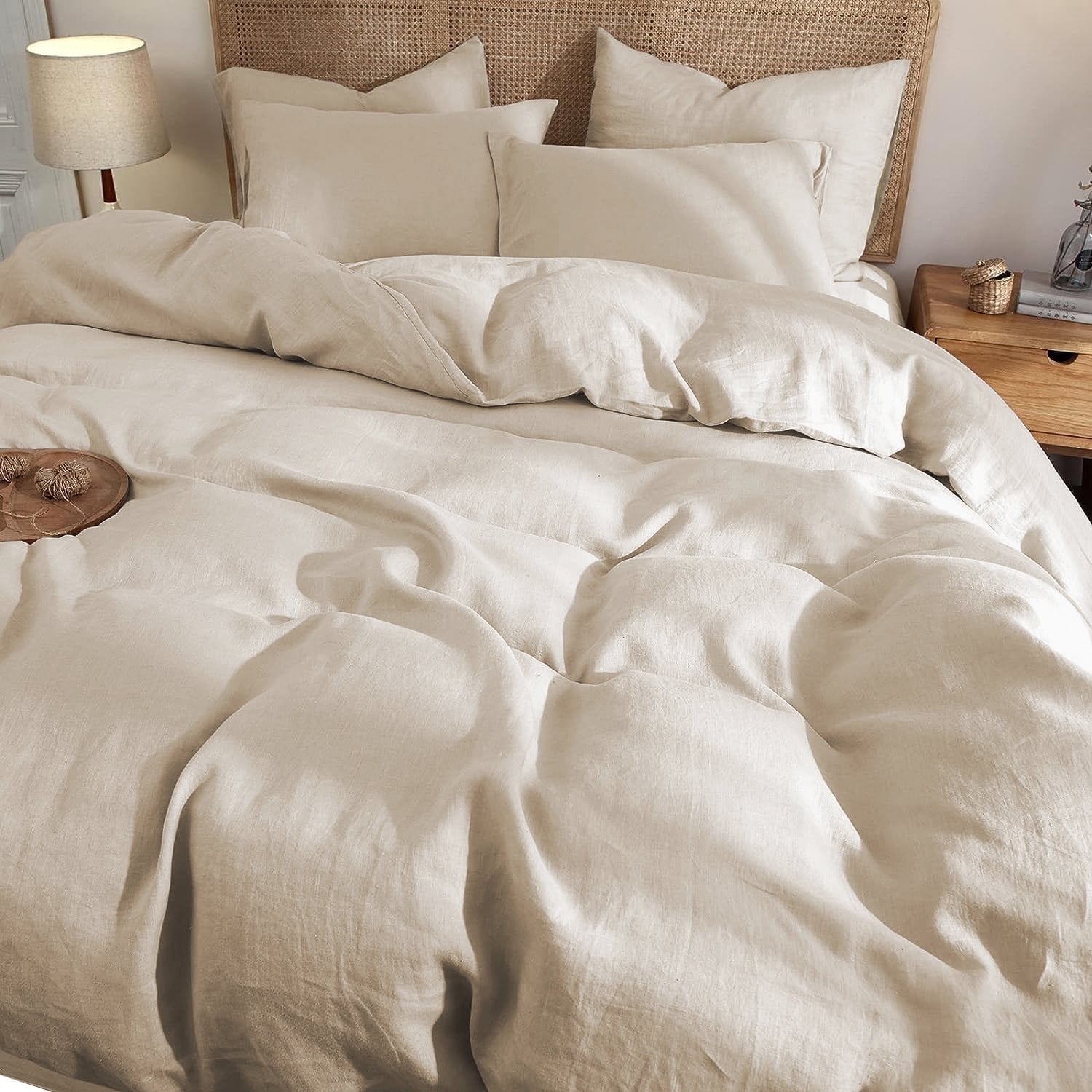NAYOROOM 100% Organic Cotton Duvet Cover Queen Size, 3 Pieces Double ...