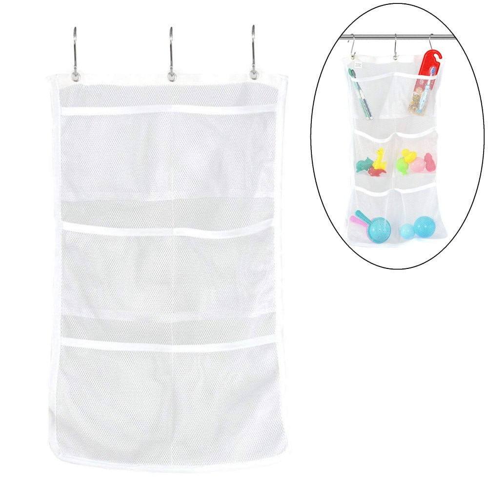 NAZISHW Mesh Hanging Bag Storage Organizer Shower Bathroom Caddy Tub Bath Bathroom Products ...