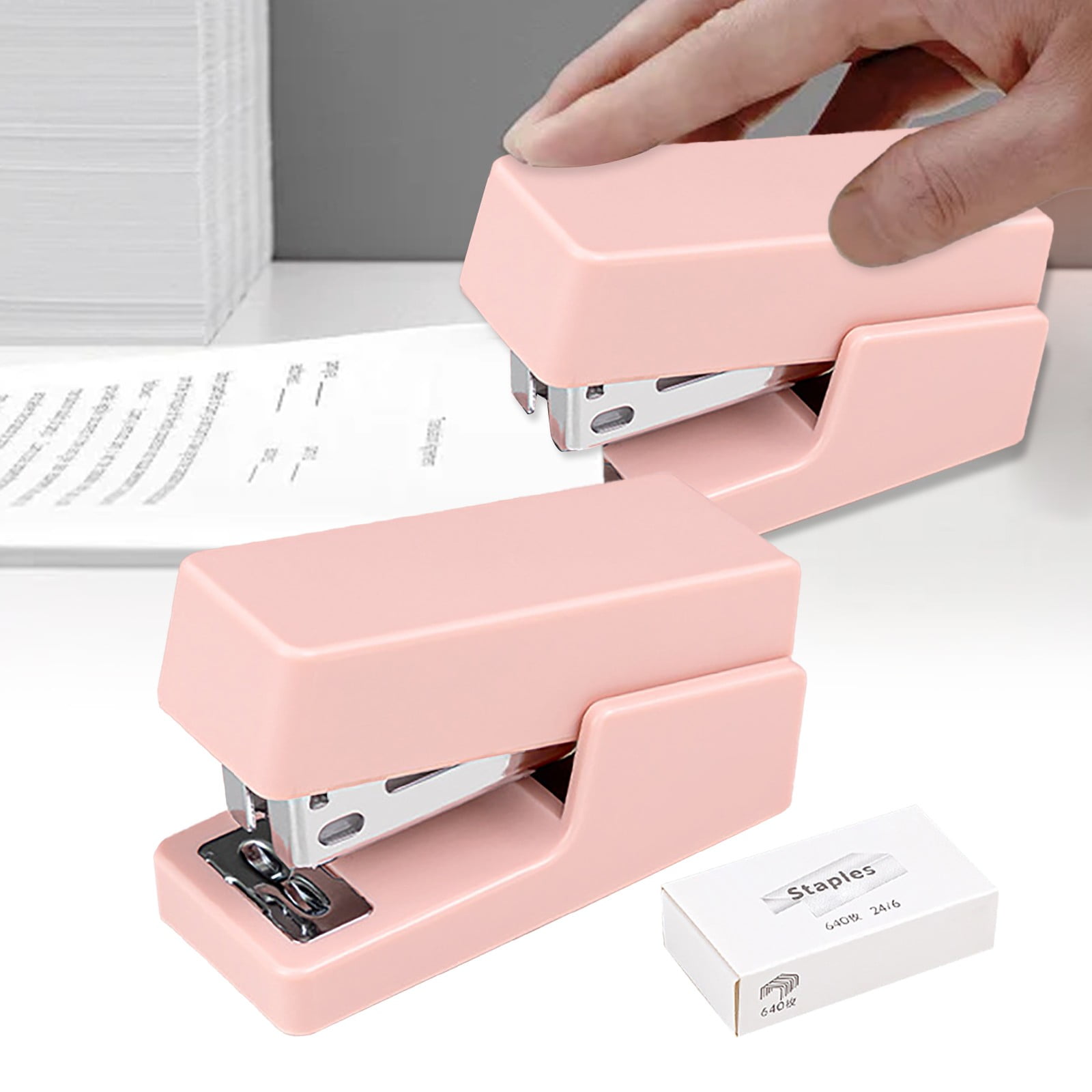 NAZISHW Mini Stapler 20 Sheet Desktop Stapler With 640 Standard Staples ...
