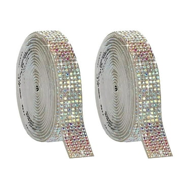 Eanloly 4 Rolls Self Adhesive Crystal Rhinestone Ribbon Art & Craft ...