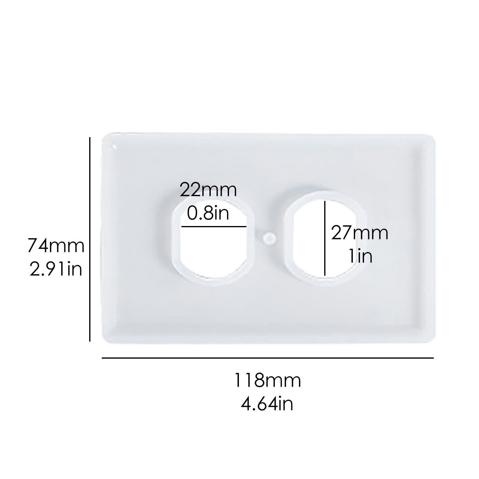 NAZISHW Silicone Mould Epoxy Resin Mold Socket Panel Light Switch Cover ...