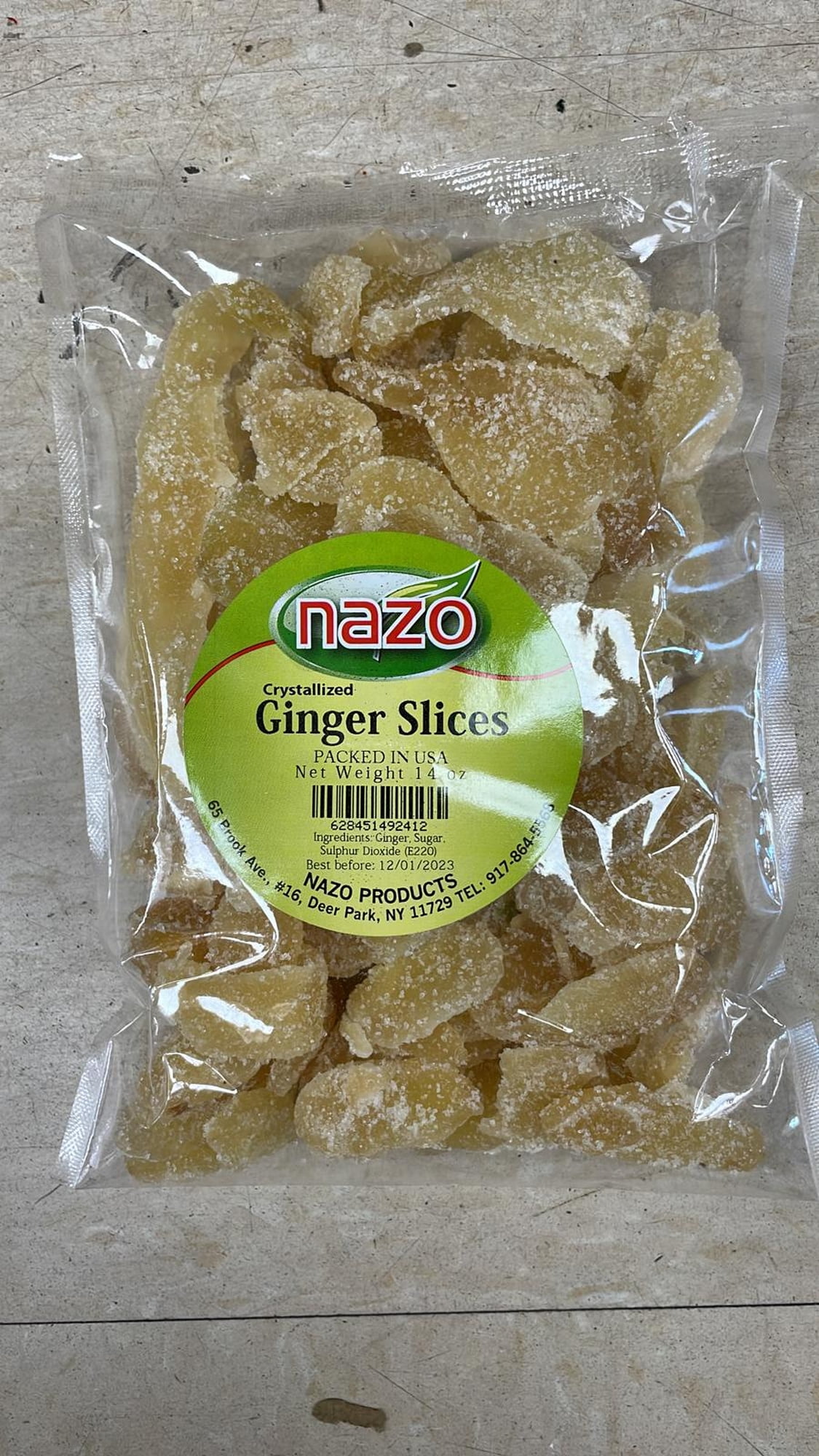 NAZO Crystallized Ginger Slices - 400 Grams (14oz) - Walmart.com