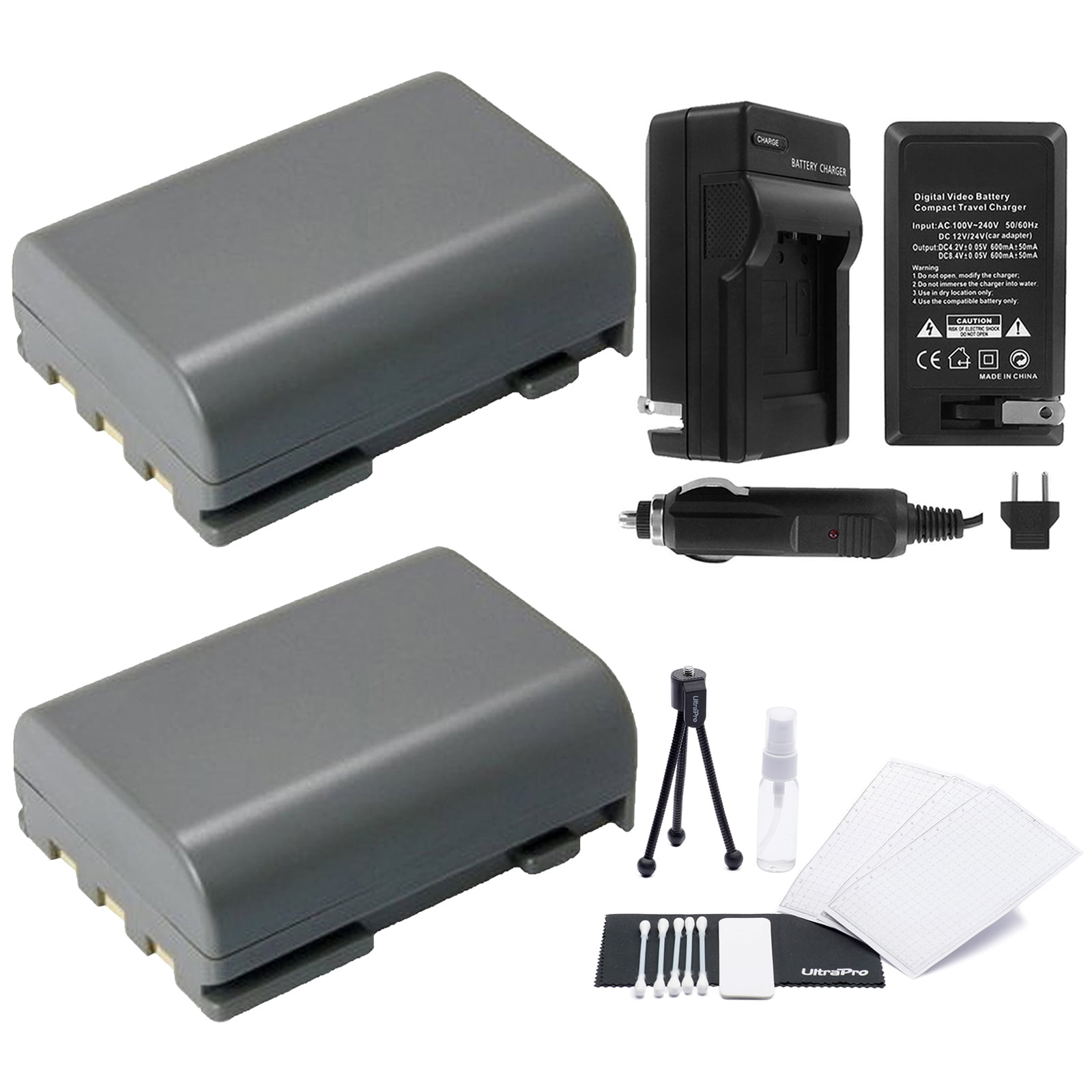 NB-2LH Battery 2-Pack Bundle with Rapid Travel Charger and UltraPro ...