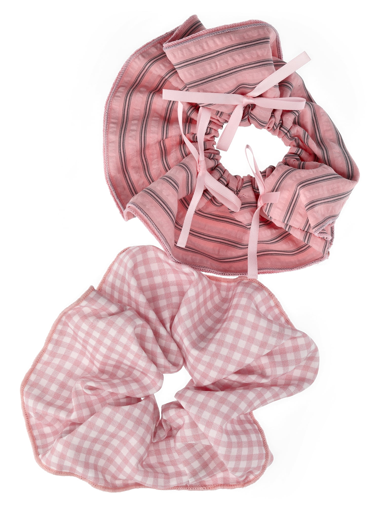 No Boundaries Ruffle Hair Ties, 2-Pack, Peach - Walmart.com