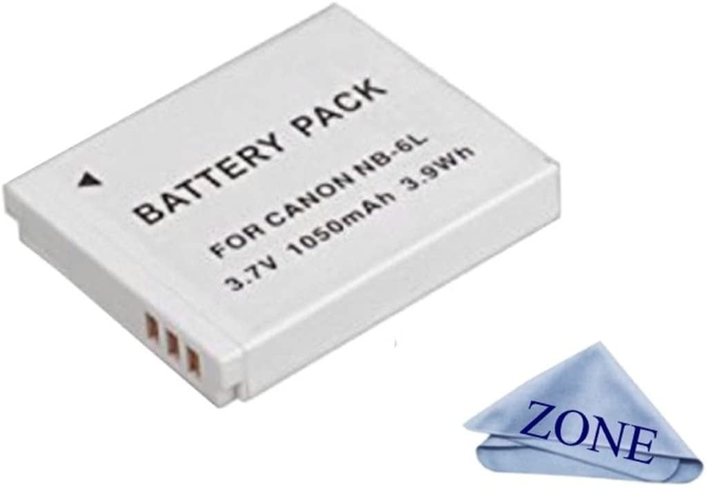 NB-6L / NB-6LH High-Capacity Replacement Batteries for Select Canon PowerShot Digital Cameras ...