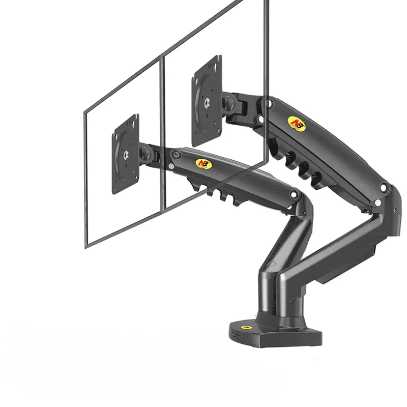 NB F160 Gas Spring 360 Degree Desktop 17"-27" Dual Monitor Holder Arm ...