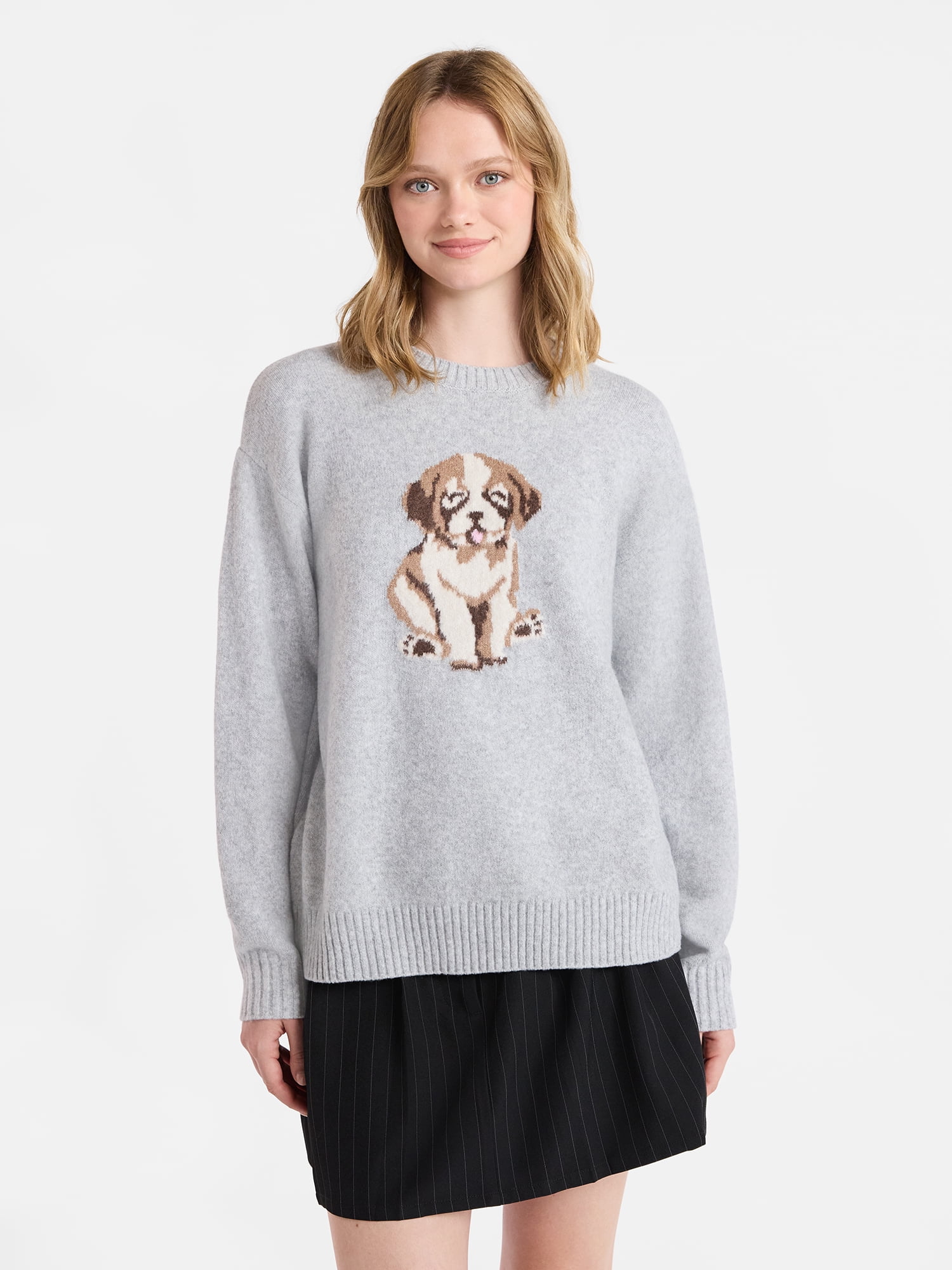 No Boundaries Fashion Icon Sweater, Midweight, Women's - Walmart.com