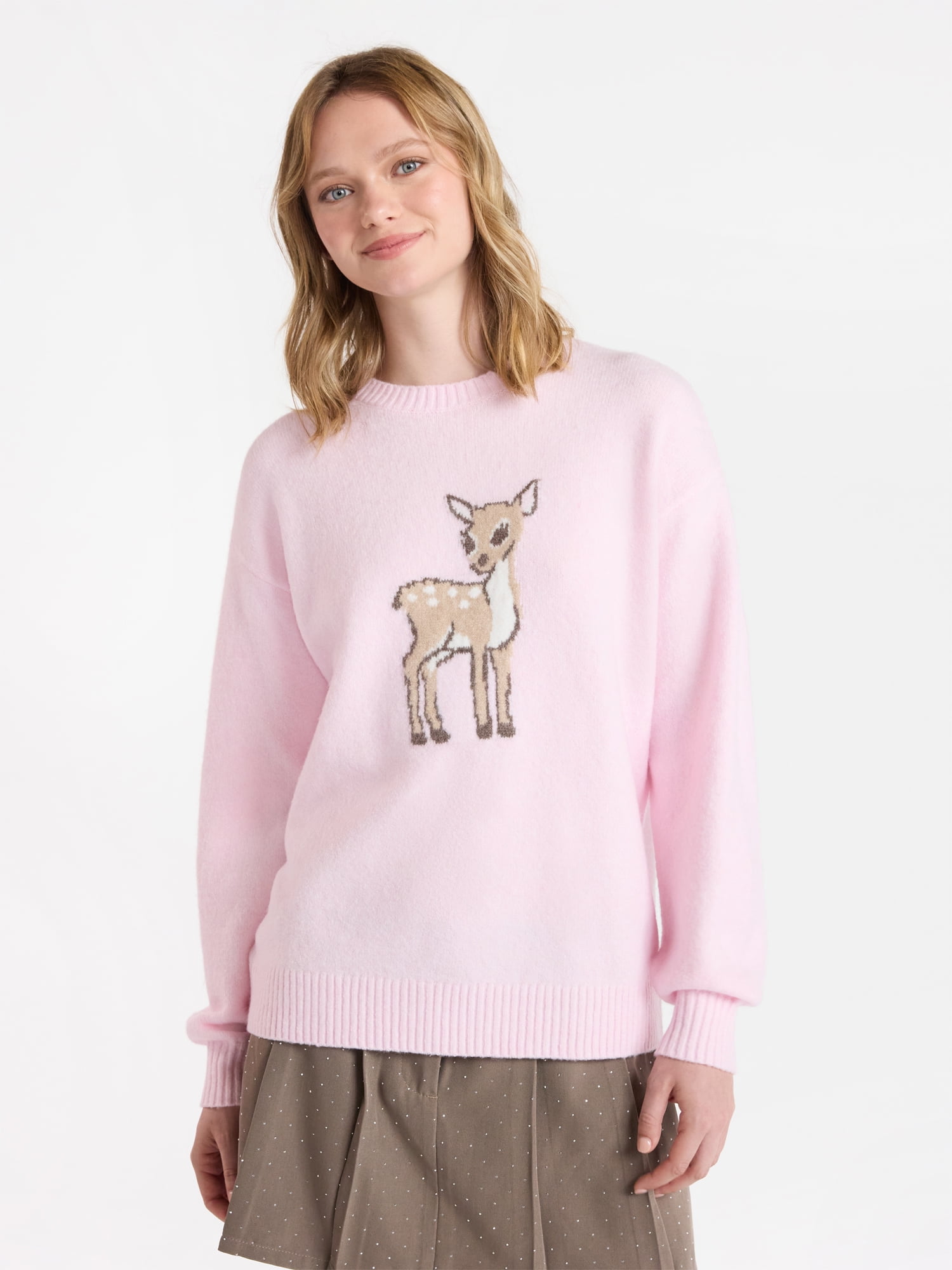 No Boundaries Fashion Icon Sweater, Midweight, Women's - Walmart.com