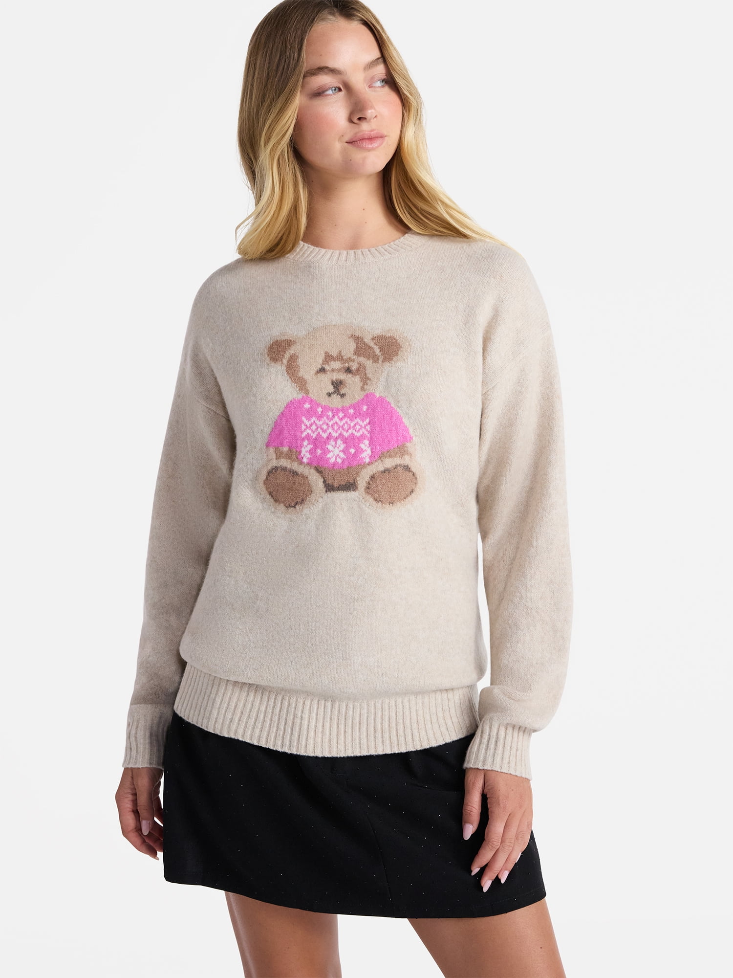 No Boundaries Fashion Icon Sweater, Midweight, Women's - Walmart.com