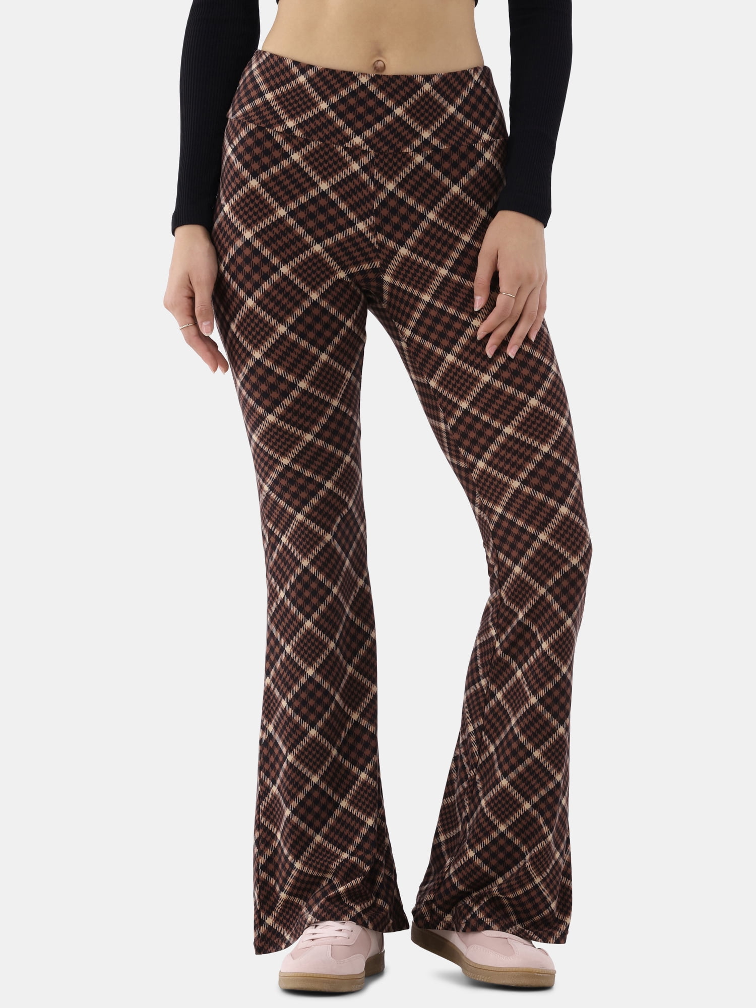 No Boundaries Pull On Flare Pants, 32” Inseam, 1 or 2-Pack, Women’s ...