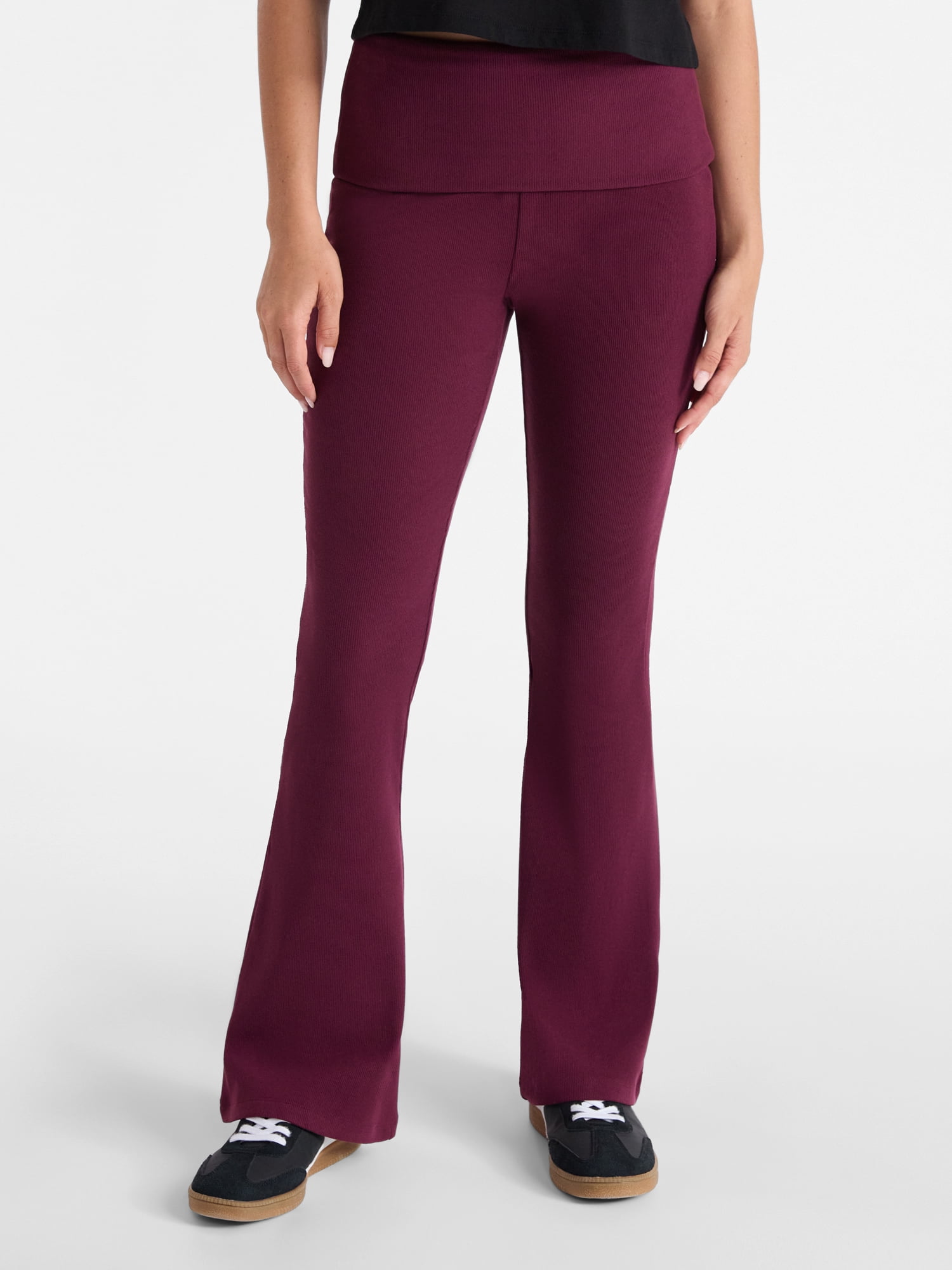 No Boundaries Foldover Cozy Flare Pants, 31.5'' Inseam, Women's ...