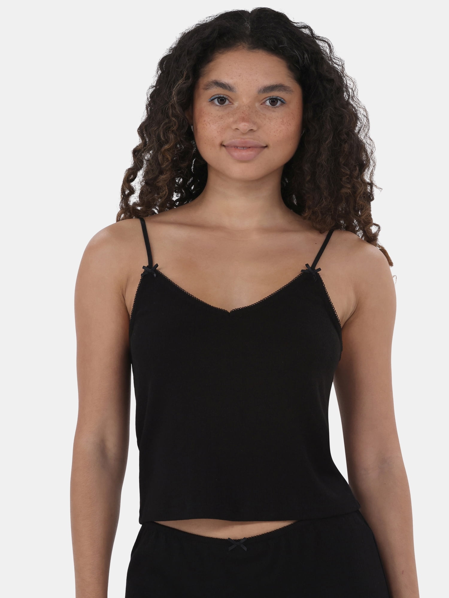 No Boundaries Pointelle Sleep Cami, Women’s and Women’s Plus - Walmart.com
