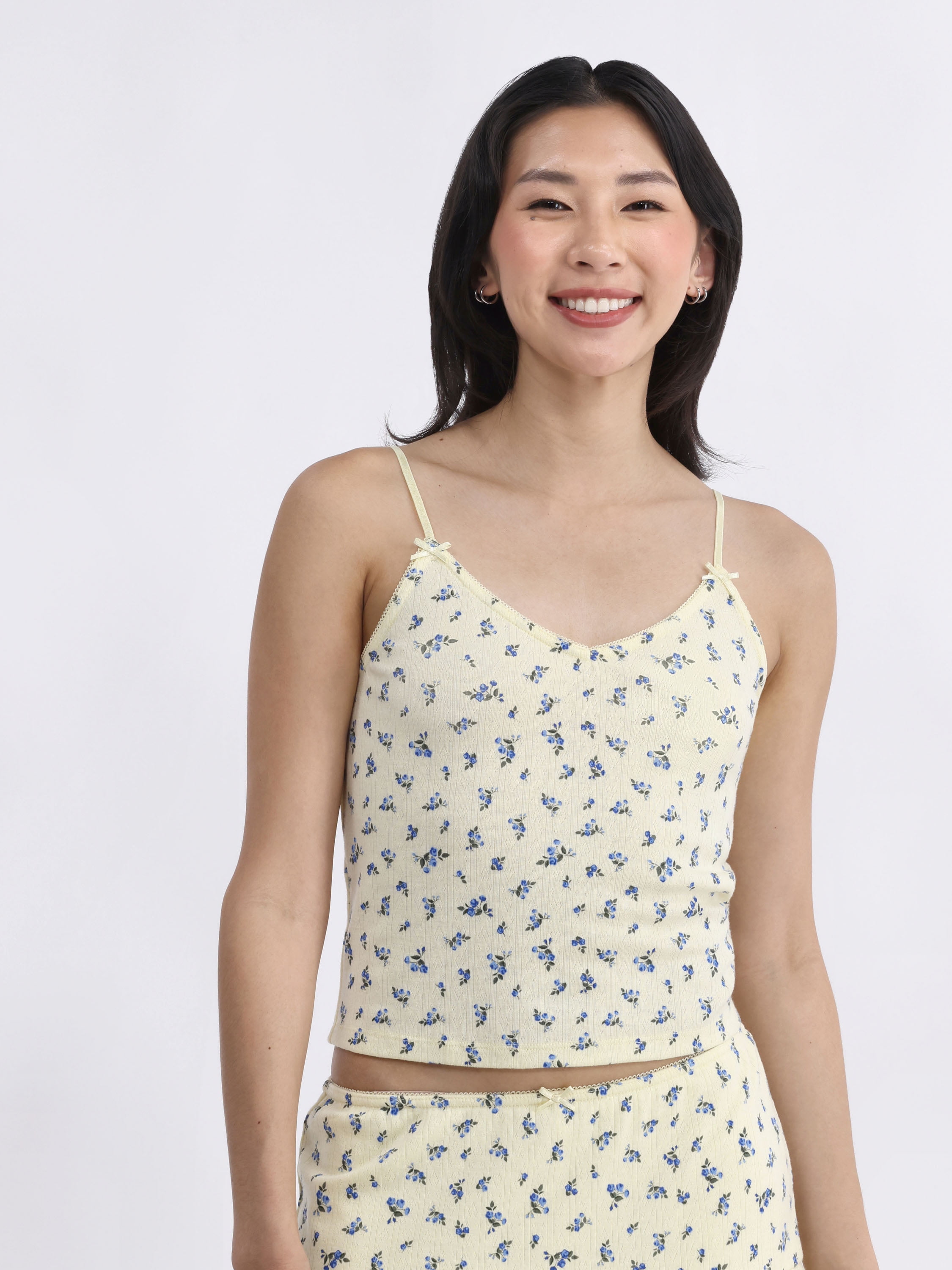 No Boundaries Pointelle Sleep Cami, Women’s and Women’s Plus - Walmart.com