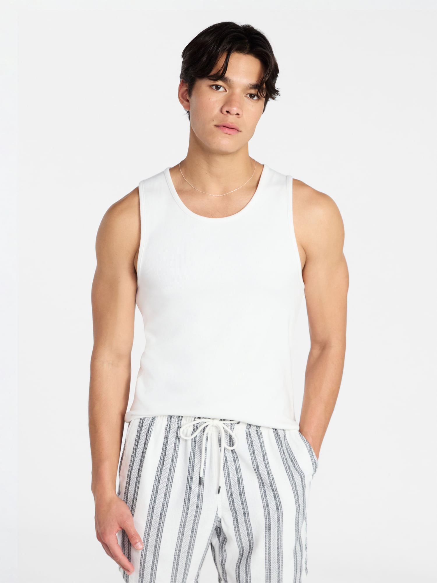 No Boundaries Ribbed Tank Top, Men's XS-5XL - Walmart.com
