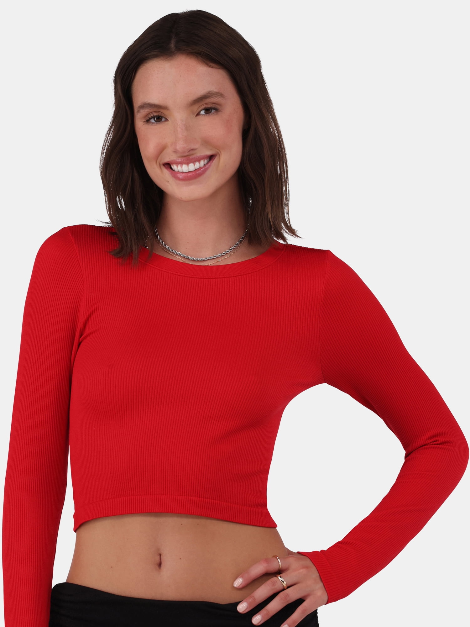 No Boundaries Seamless Tee, Women's and Women’s Plus - Walmart.com