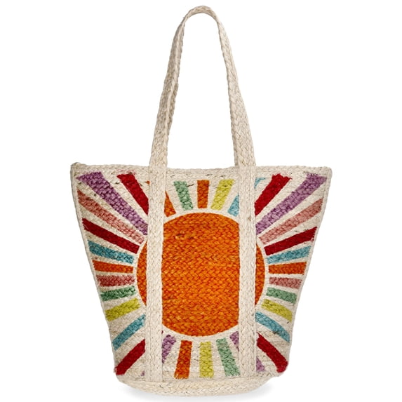 No Boundaries Women’s Sun Jute Tote - Walmart.com