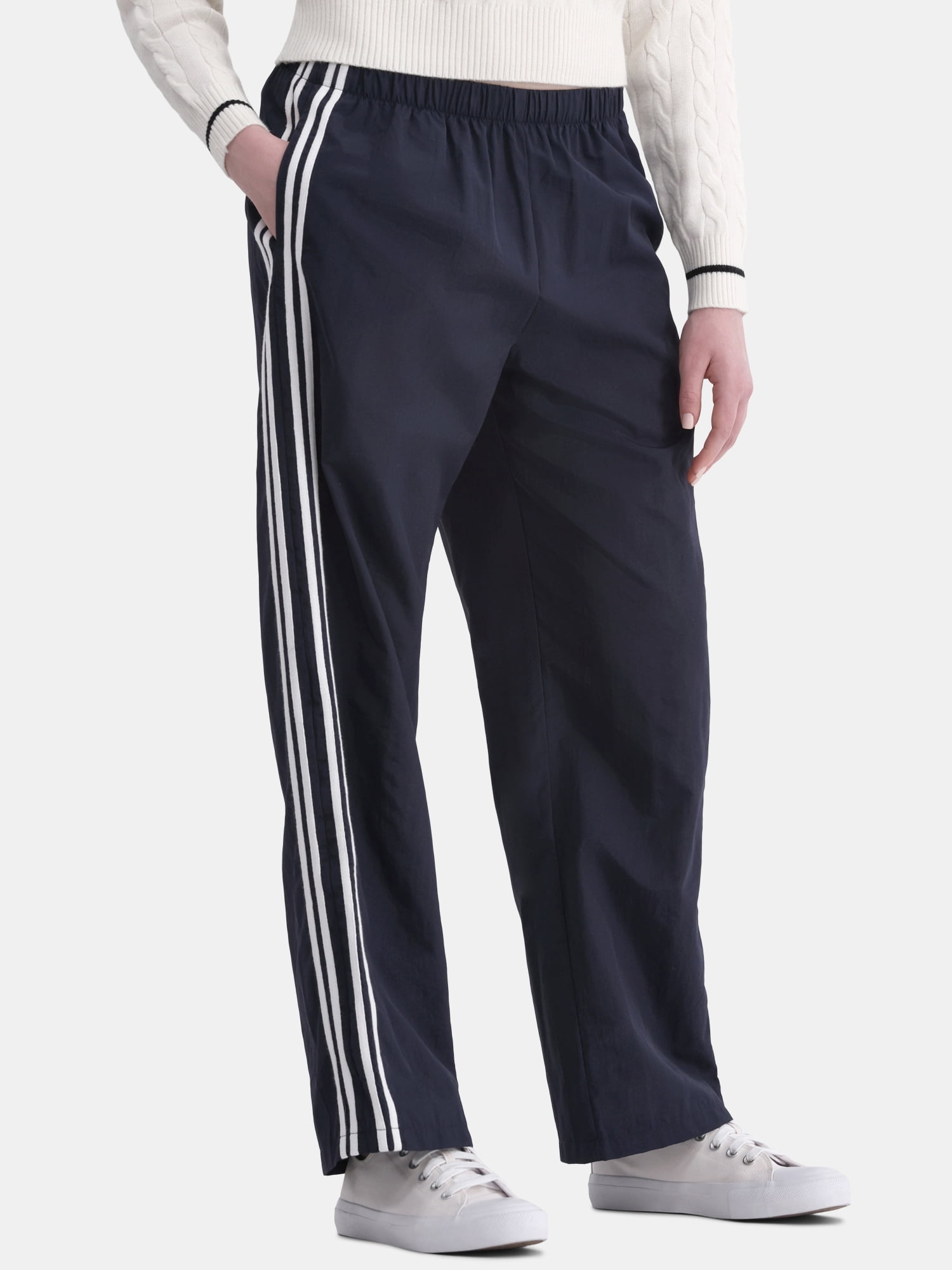 No Boundaries Side Stripe Track Pants, 31” Inseam, Women's and Women’s ...