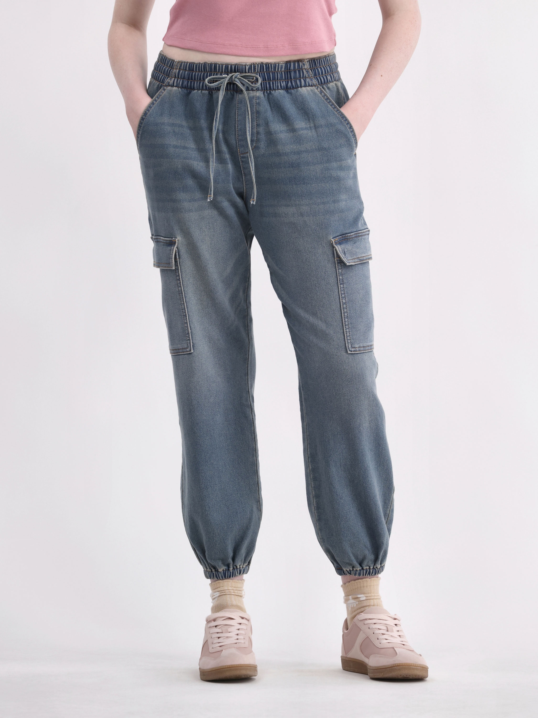 No Boundaries Utility Cargo Joggers, 27.5” Inseam, Women's and Women's ...