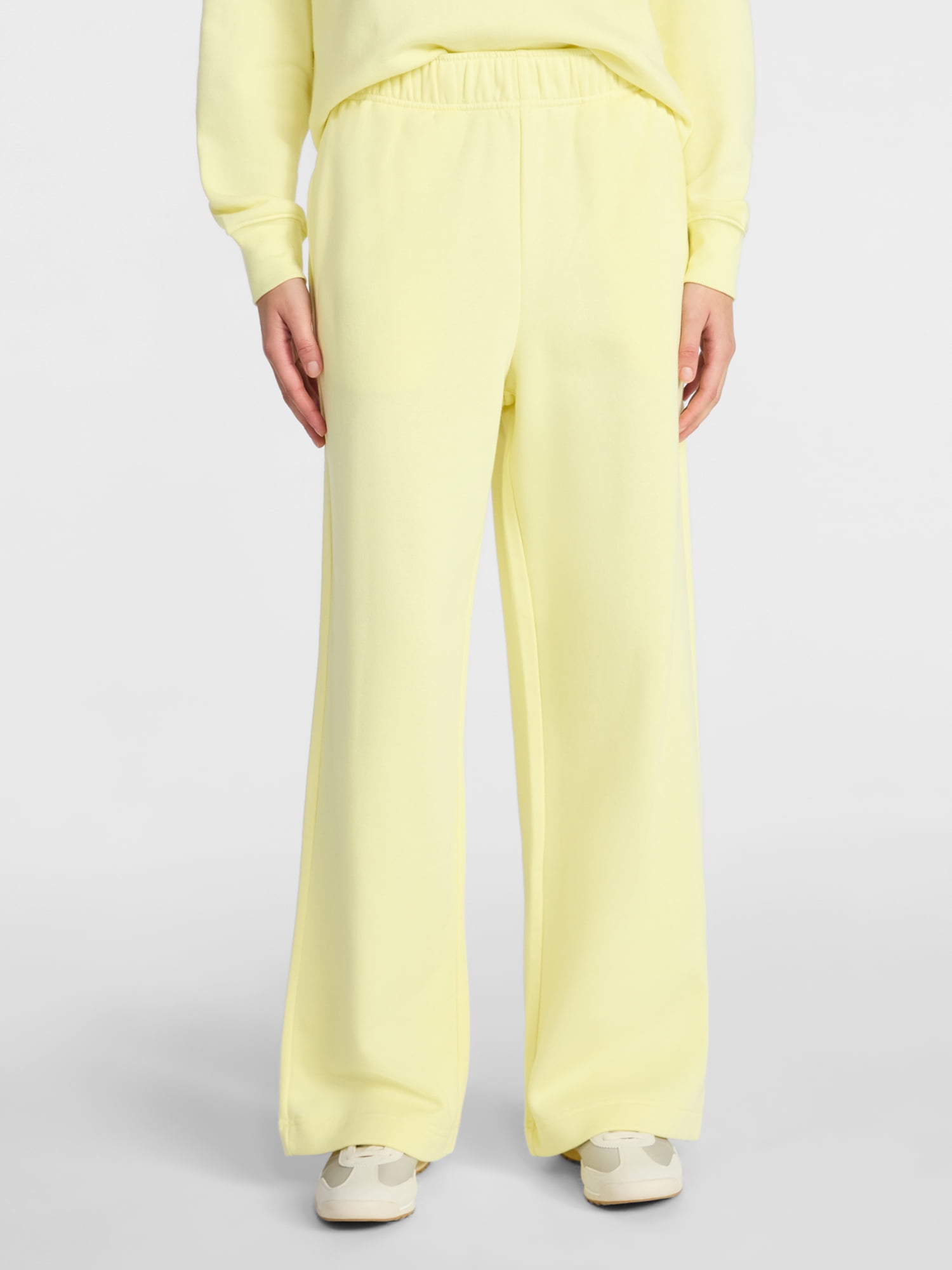 No Boundaries Soft Fleece Wide Leg Pants, 30” Inseam, 1 or 2-Pack ...