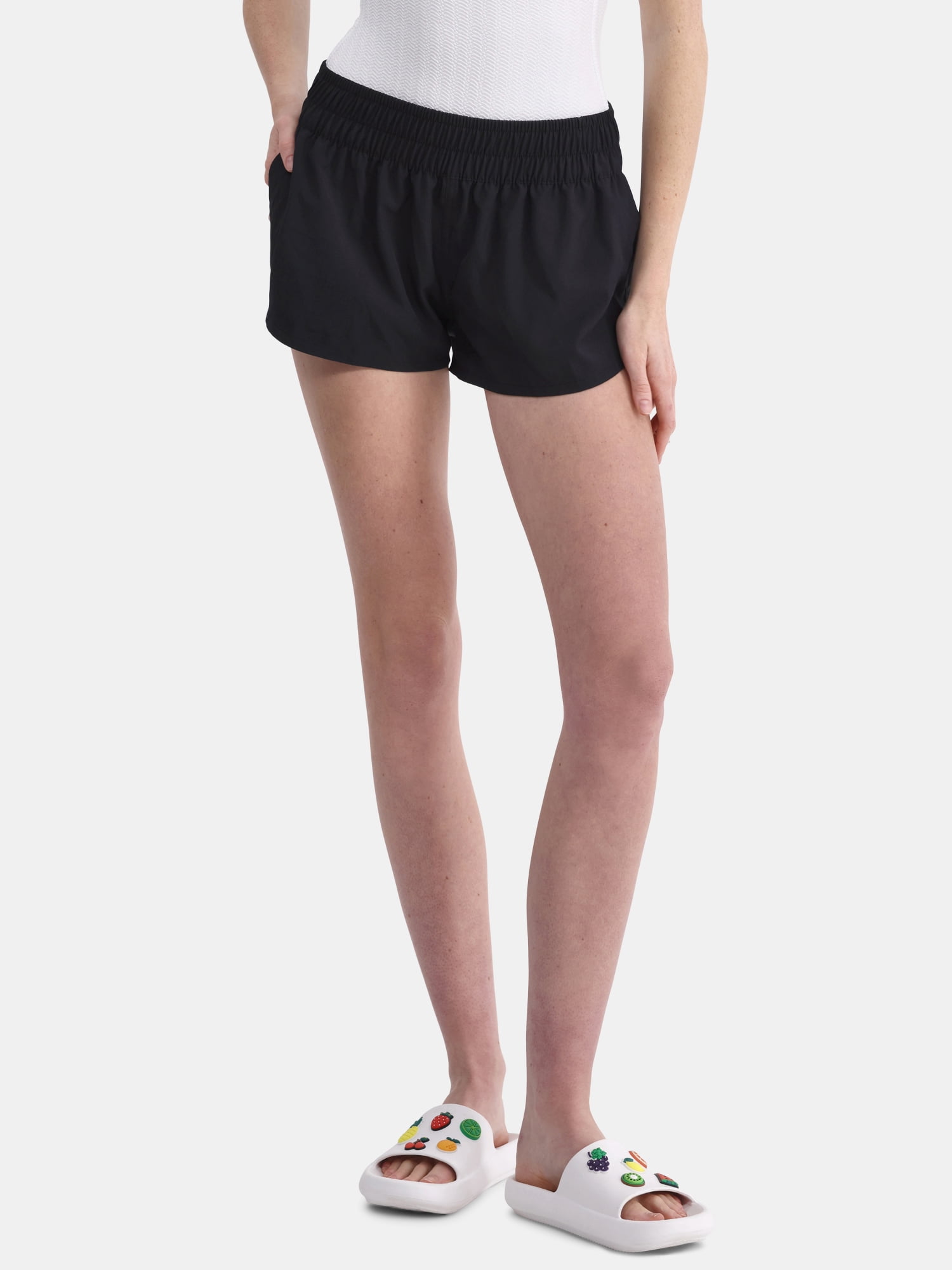 No Boundaries Coverup Swim Boardshorts, Women's - Walmart.com