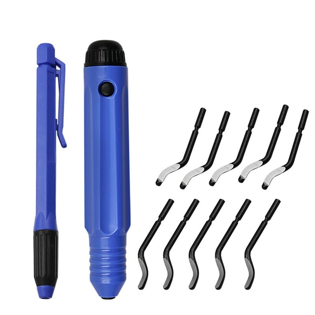 NB1100 Burr Handle 10PCS BS1010 Blades Cutters Hand Deburring Rough ...