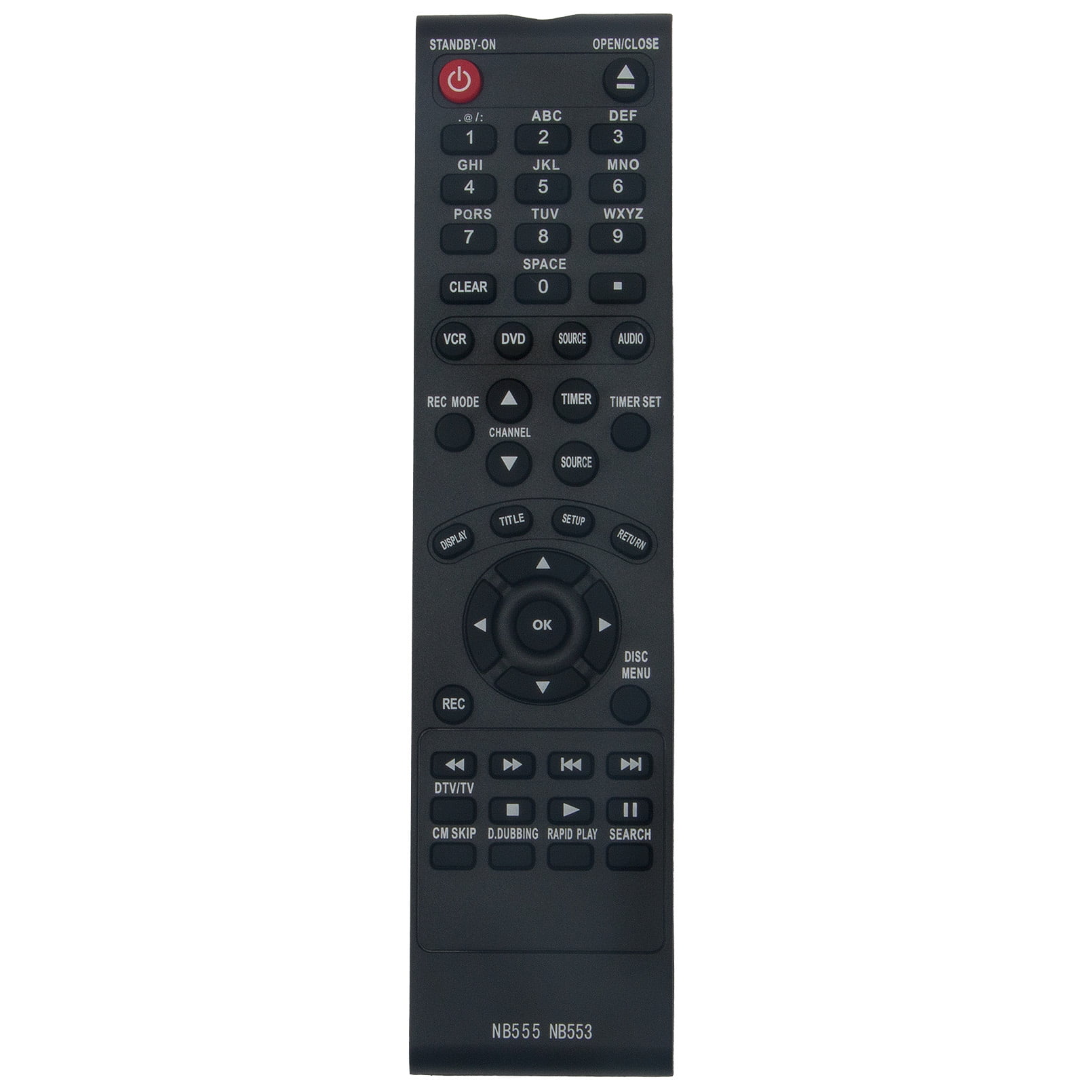 NB553 NB553UD NB555 NB555UD Replaced Remote for Magnavox DVR DVD ...