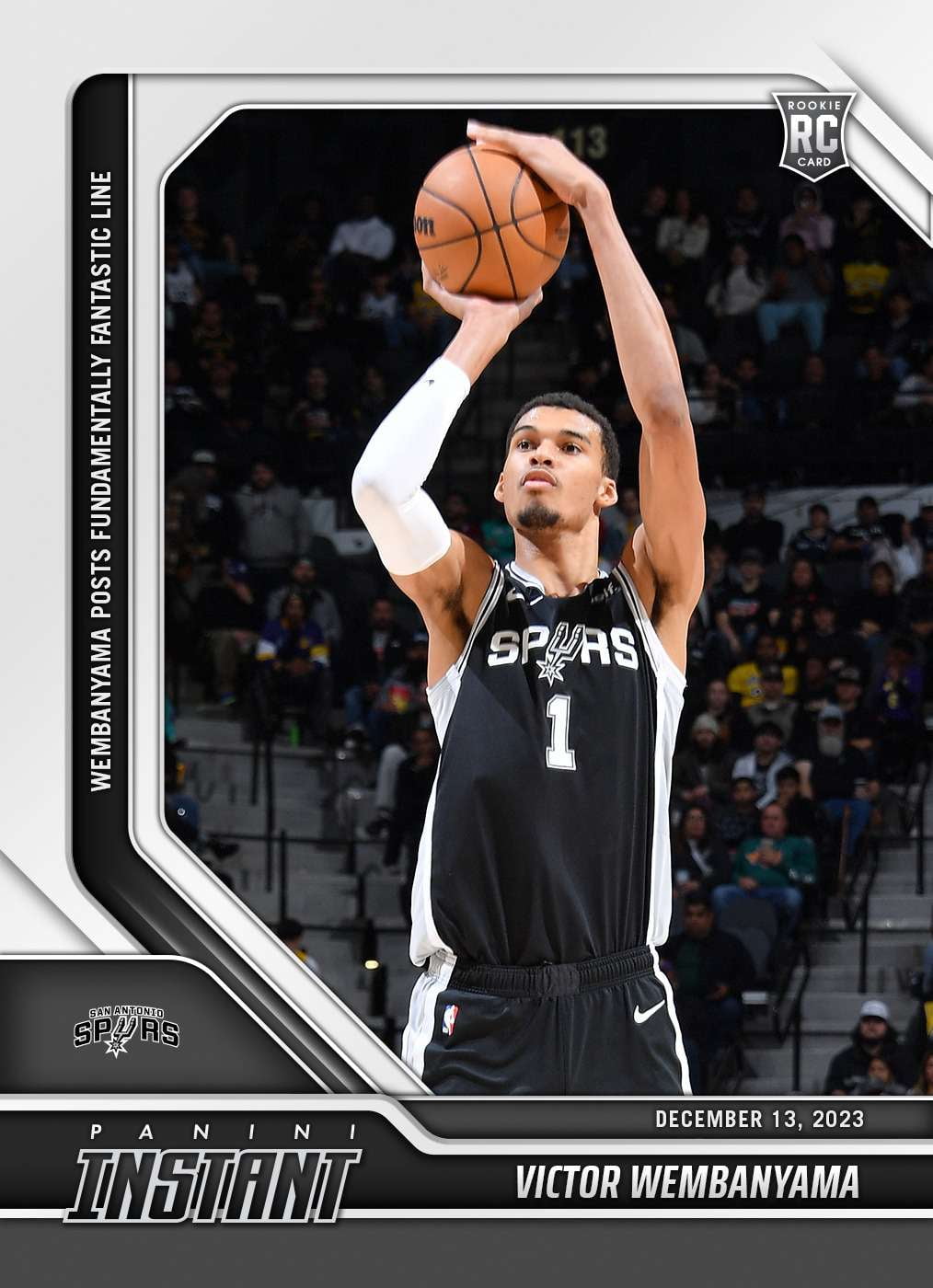 NBA 2023-24 Instant Basketball Victor Wembanyama #162 (Rookie, Posts ...