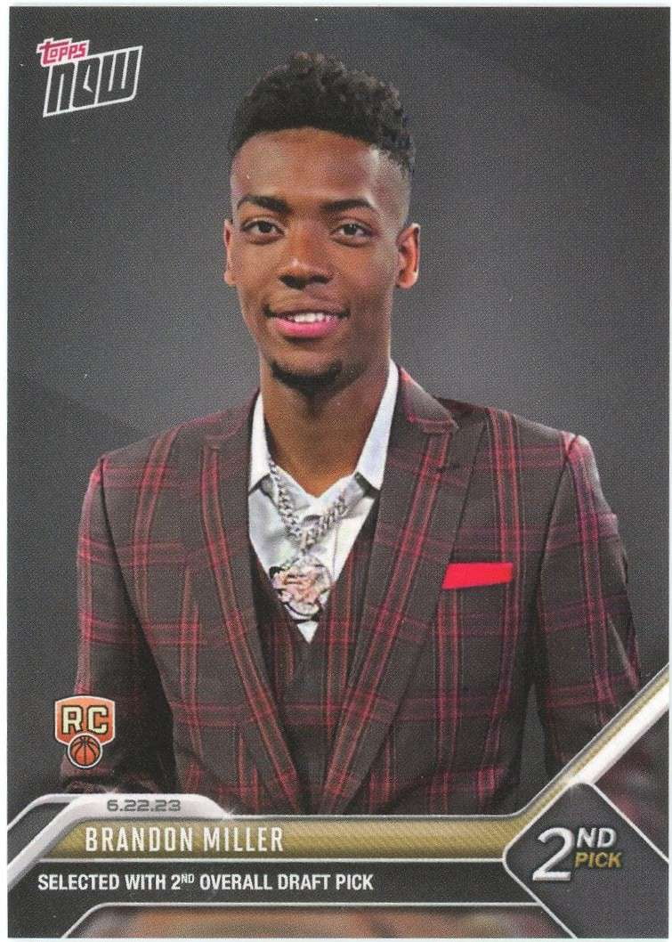 NBA 2023 Topps Now Basketball Brandon Miller D-2 (Rookie Card, Selected ...