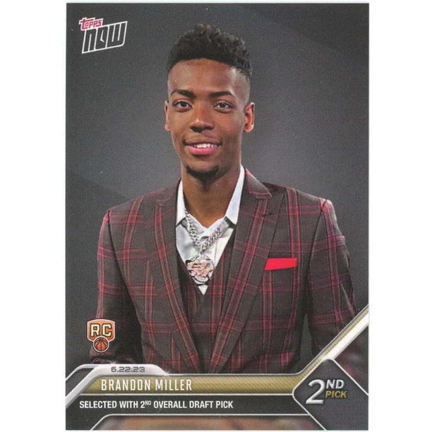 NBA 2023 Topps Now Basketball Brandon Miller D-2 (Rookie Card, Selected ...