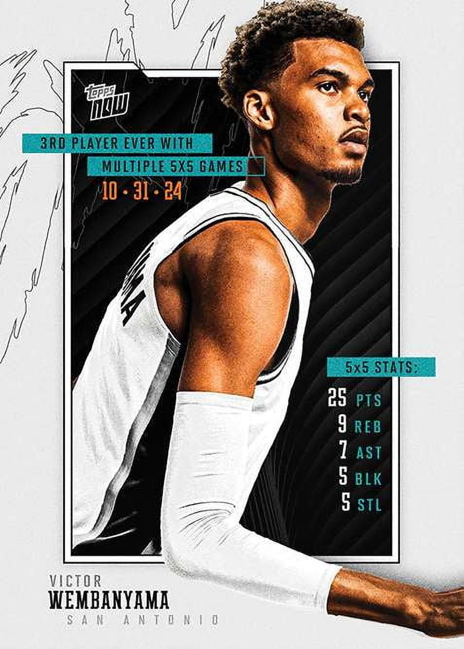 NBA 2024-25 NOW Basketball Victor Wembanyama #4 (3rd Player Ever with ...