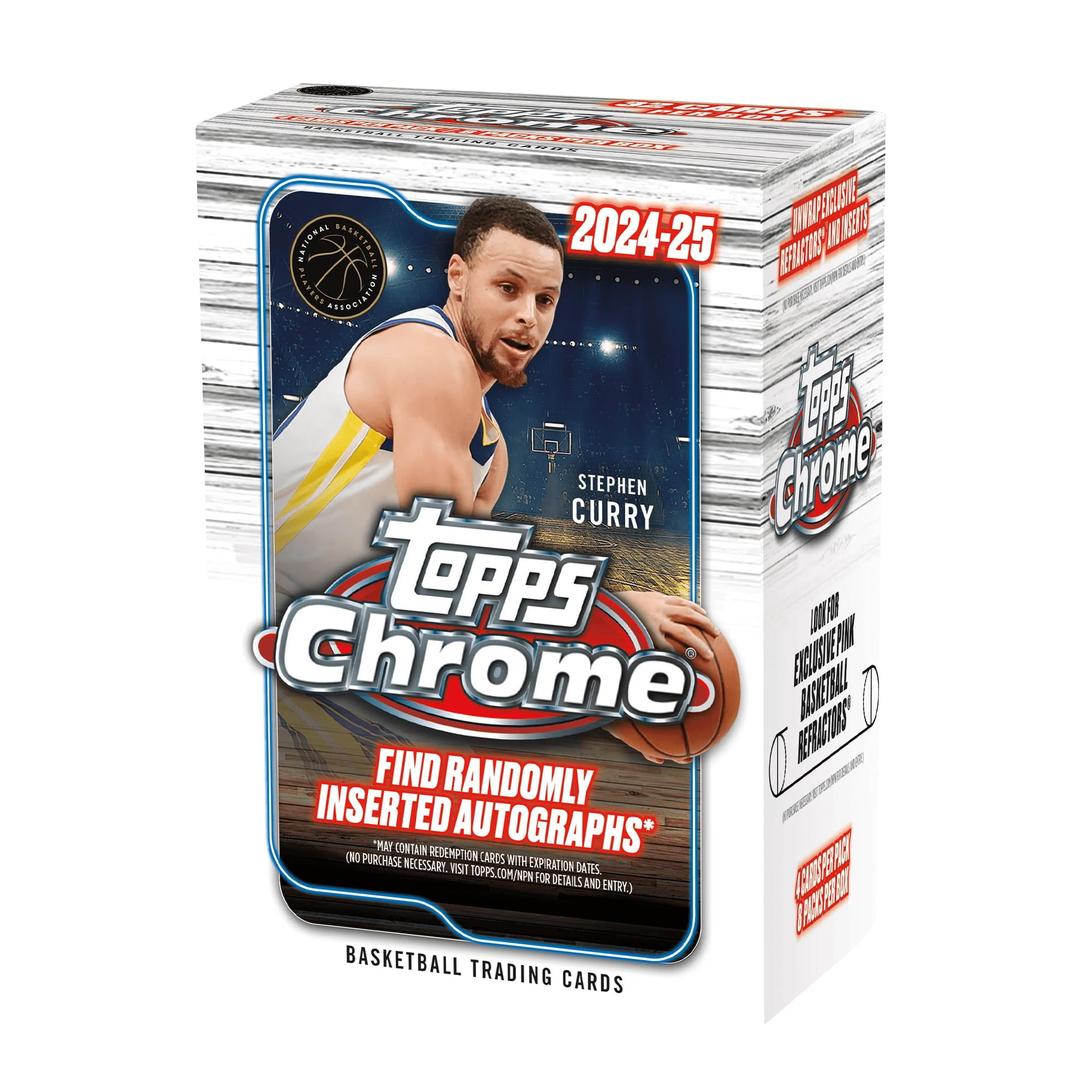 NBA 2024/25 Topps Chrome Basketball Value Box | 8 Packs, 4 Cards Per ...