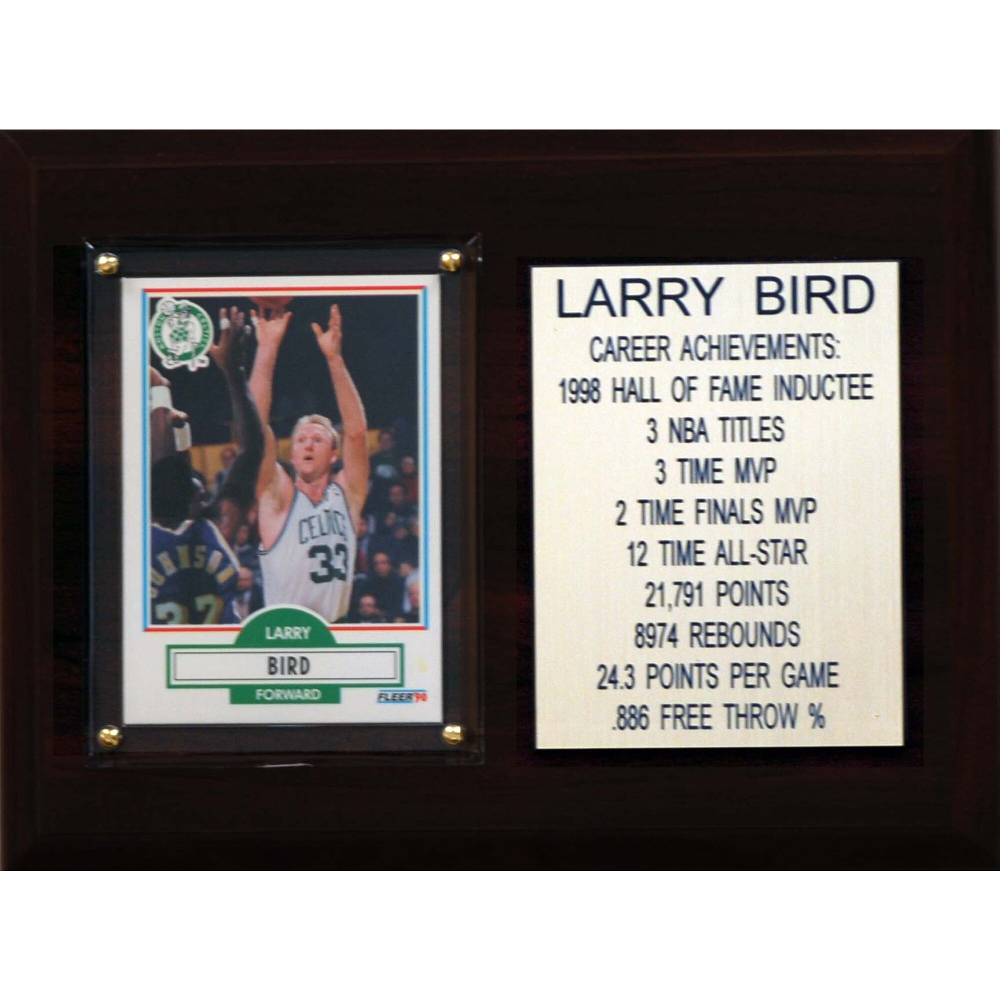 NBA 6"X8" Larry Bird Boston Celtics Career Stat Plaque - Walmart.com