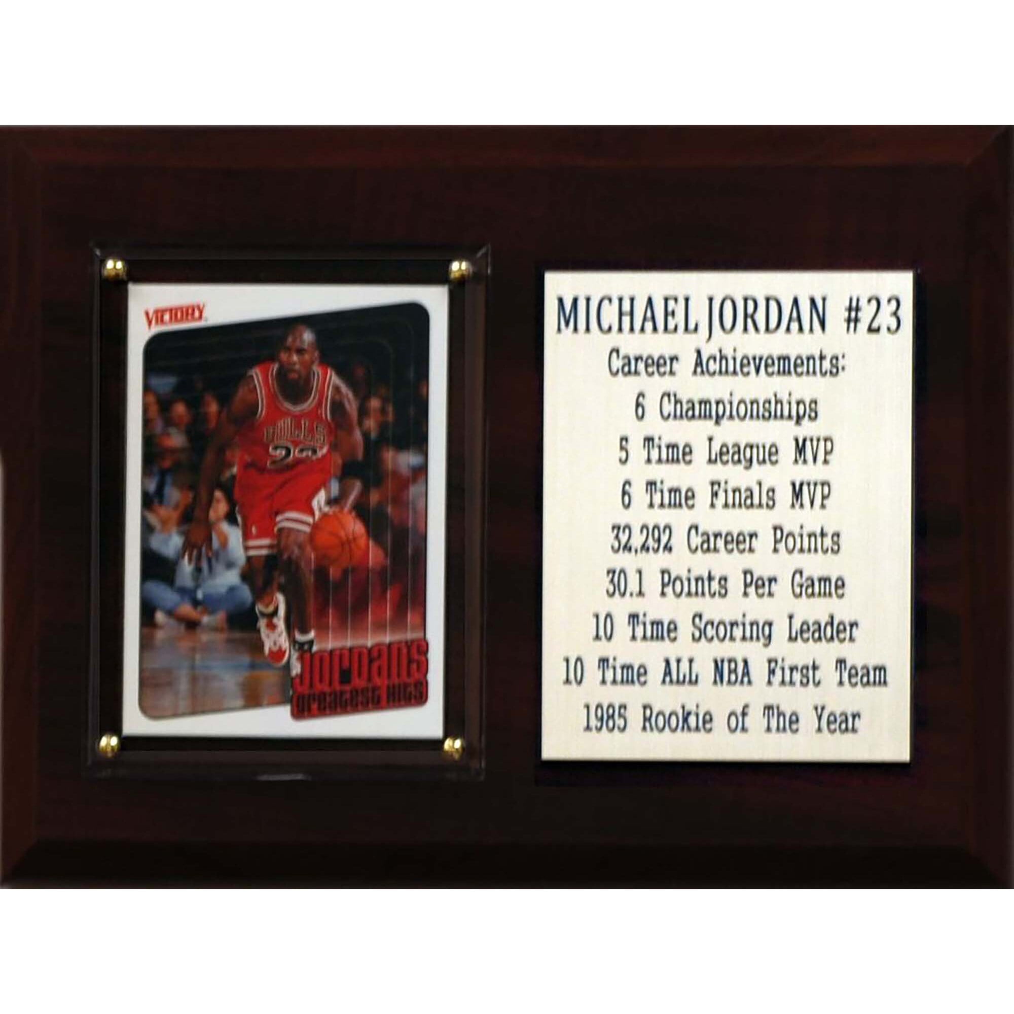 NBA 6"X8" Michael Jordan Bulls Career Stat Plaque - Walmart.com