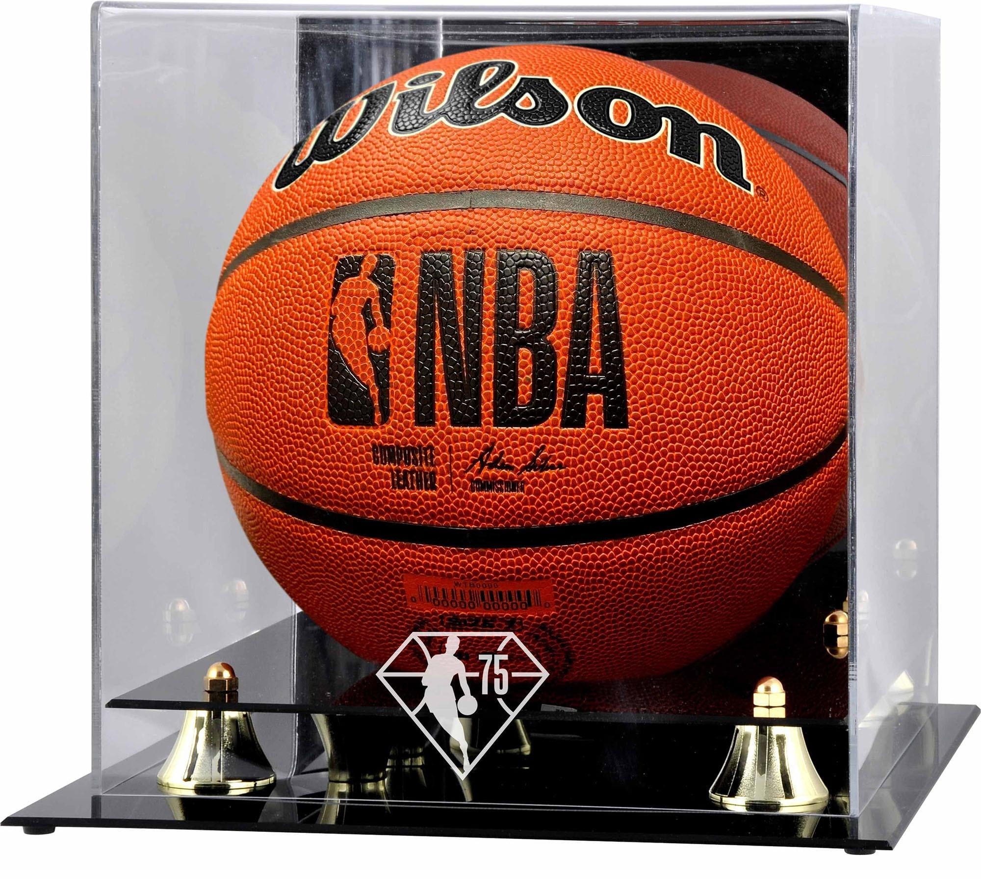 NBA 75th Anniversary Logo Golden Classic Sublimated Basketball Display ...