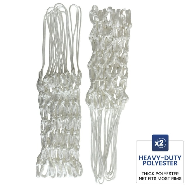 NBA All-Weather Regulation Basketball Replacement Net White 2 Pack ...