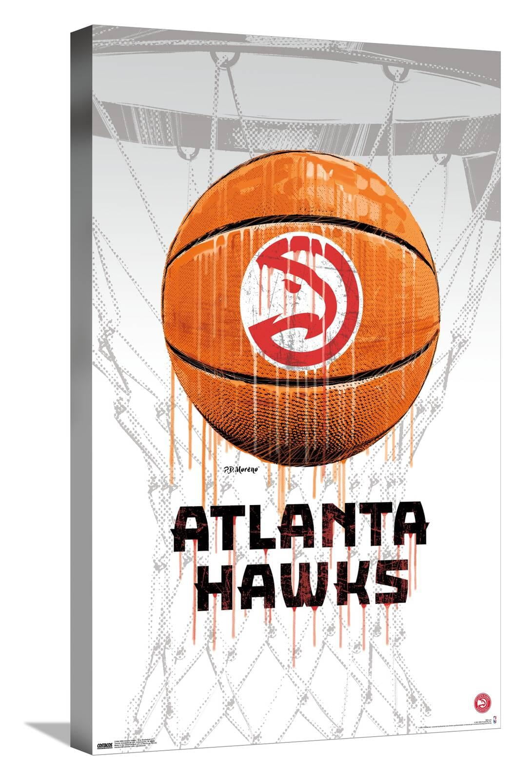 NBA Atlanta Hawks - Drip Basketball 21 Canvas Wall Poster, 14.725" x 22 ...