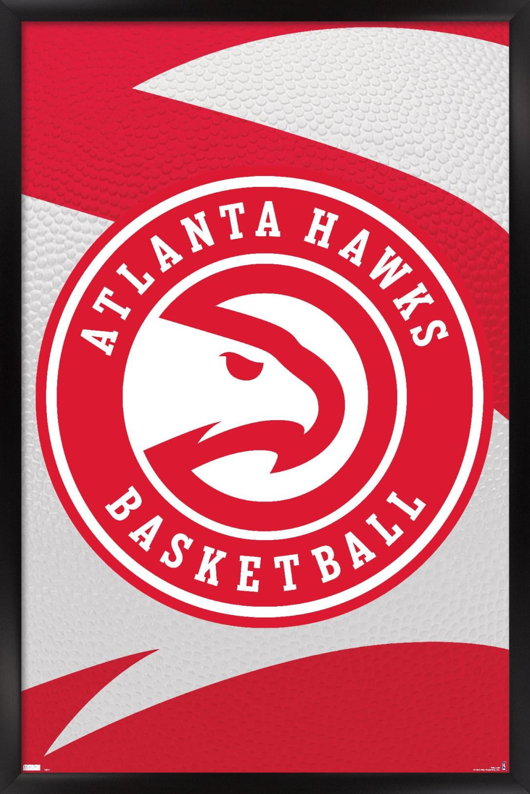 NBA Atlanta Hawks - Logo 20 Wall Poster, 14.725" x 22.375", Framed ...