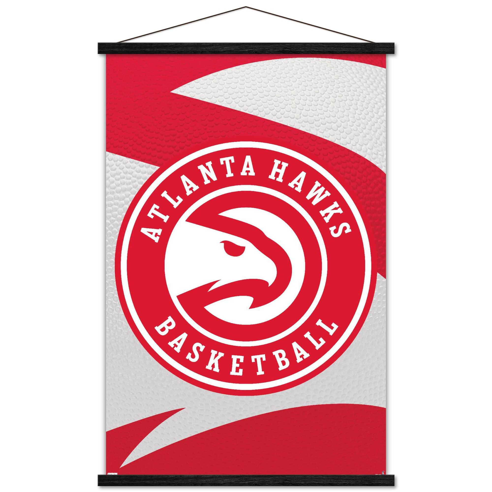 NBA Atlanta Hawks - Logo 20 Wall Poster with Wooden Magnetic Frame, 22. ...