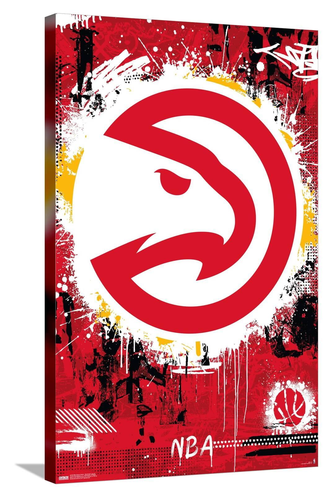 NBA Atlanta Hawks - Maximalist Logo 23 Canvas Wall Poster, 22.375" x 34 ...