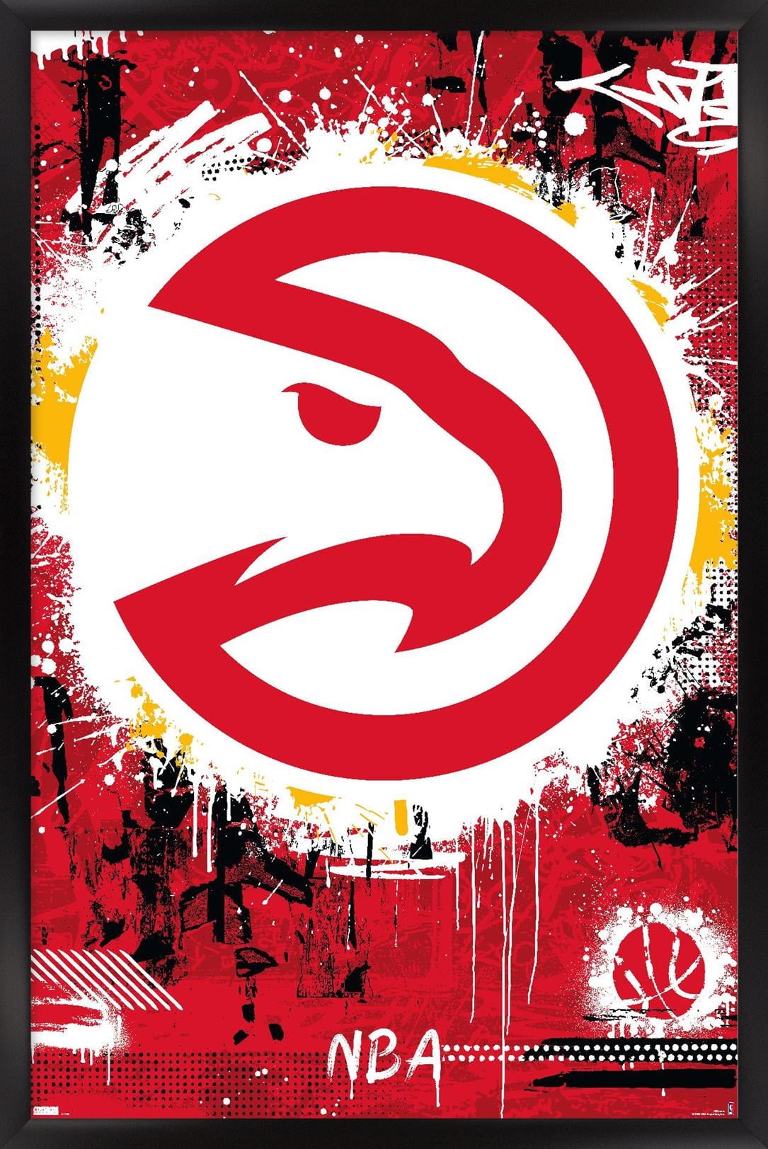 NBA Atlanta Hawks - Maximalist Logo 23 Wall Poster, 14.725" x 22.375 ...