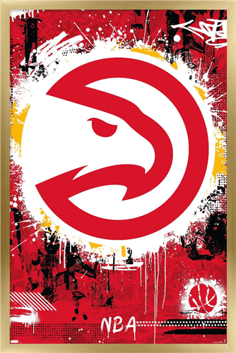 NBA Atlanta Hawks - Maximalist Logo 23 Wall Poster, 22.375" x 34 ...