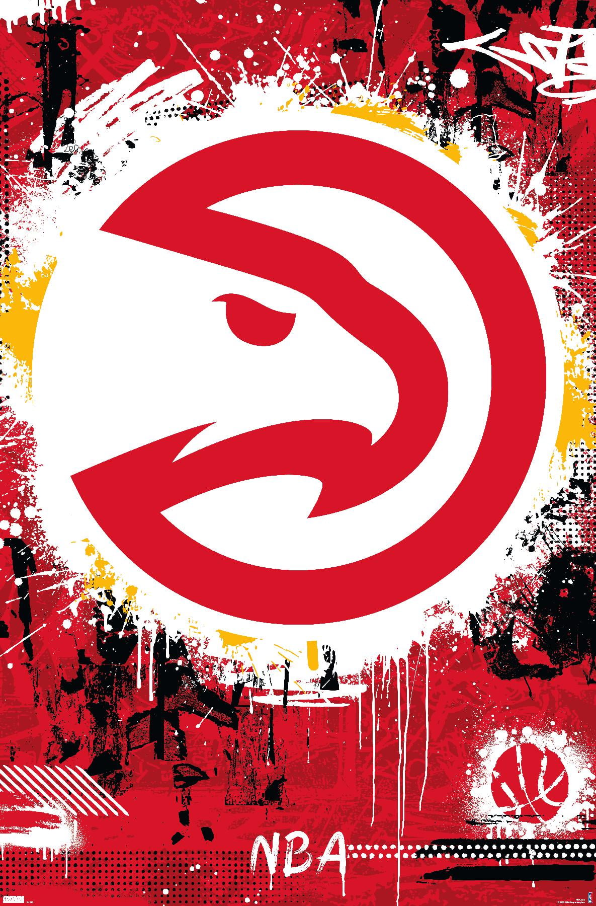 NBA Atlanta Hawks - Maximalist Logo 23 Wall Poster, 22.375" x 34 ...