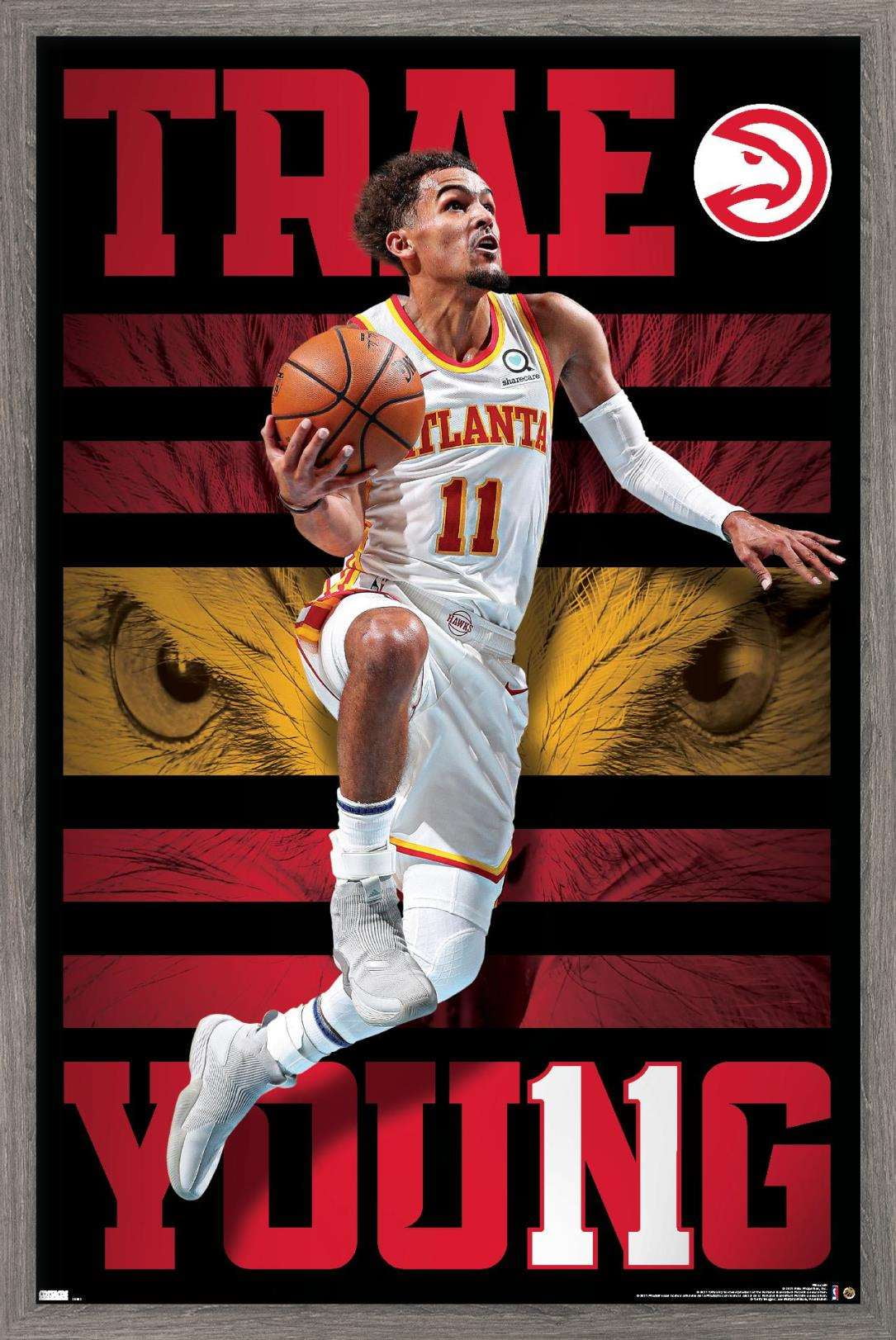 NBA Atlanta Hawks - Trae Young 20 Wall Poster, 22.375" x 34", Framed ...