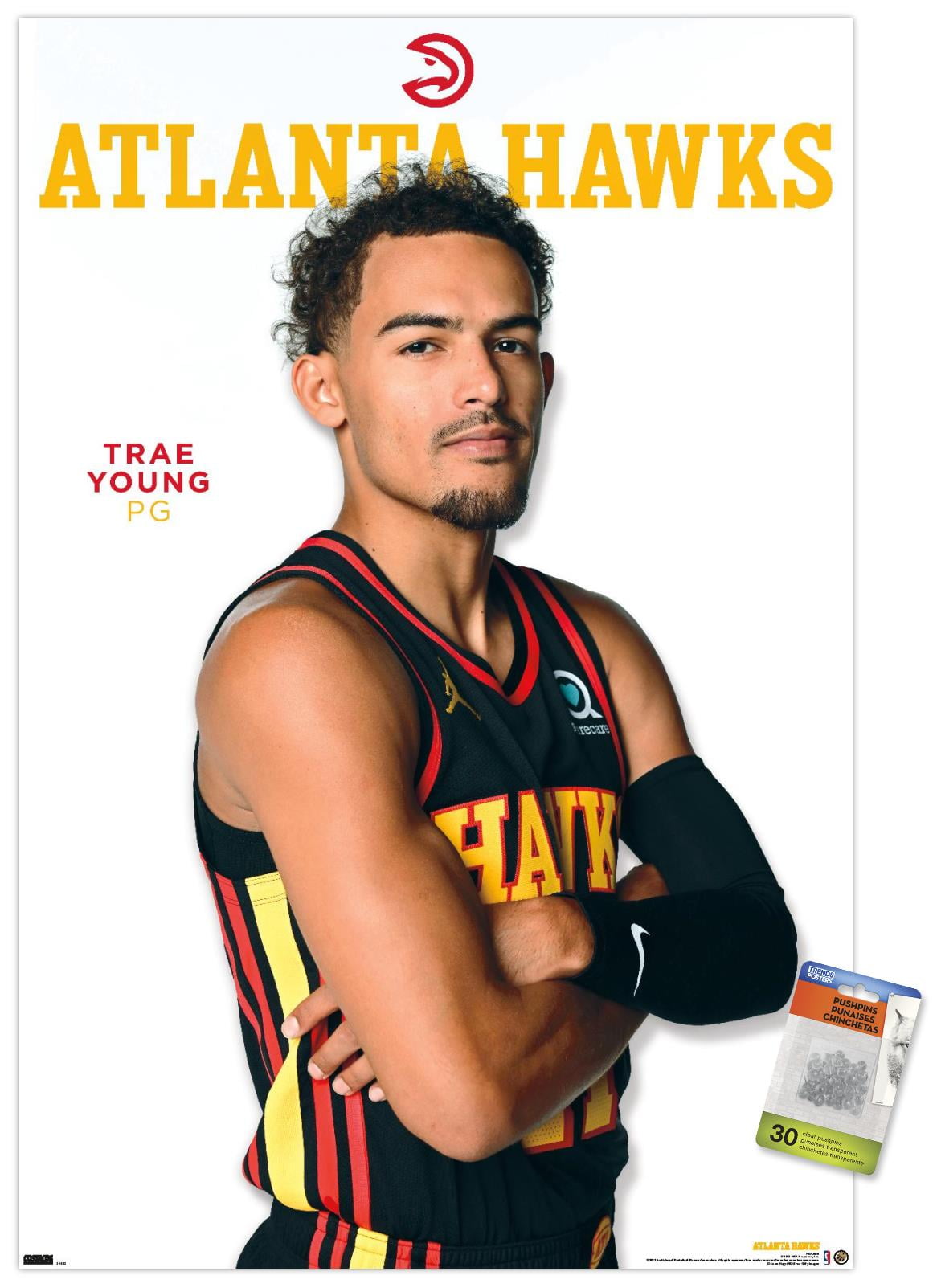 NBA Atlanta Hawks - Trae Young Feature Series 23 Wall Poster with Push ...