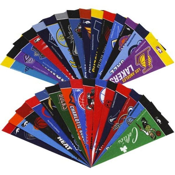 Officially Licensed NBA Basketball Mini Pennant Banner Flag Set, 30 ...