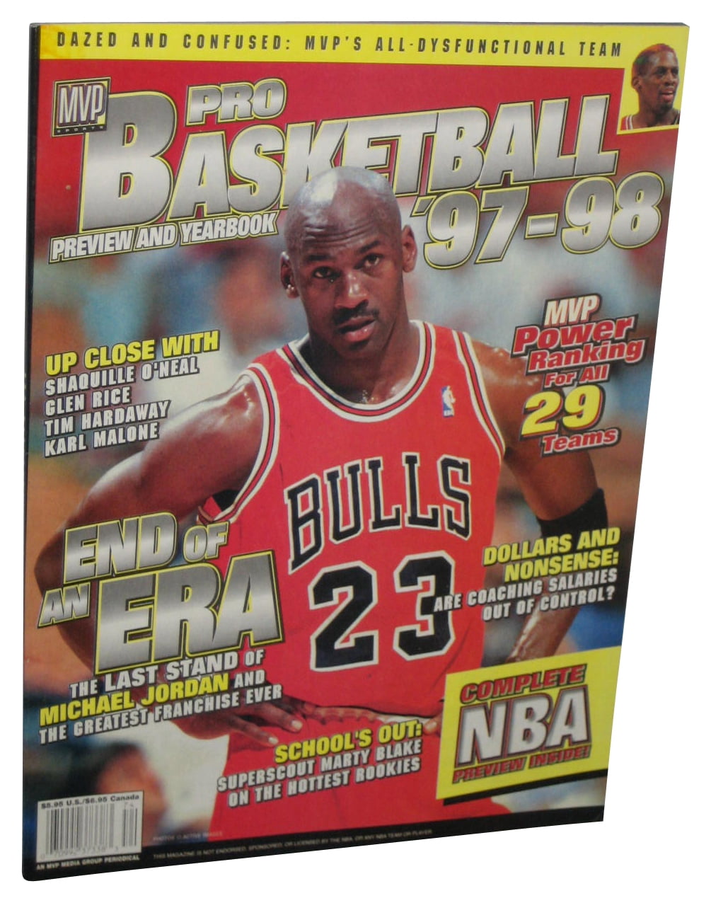 NBA Basketball Michael Jordan MVP Pro Preview & Yearbook '97-98 ...