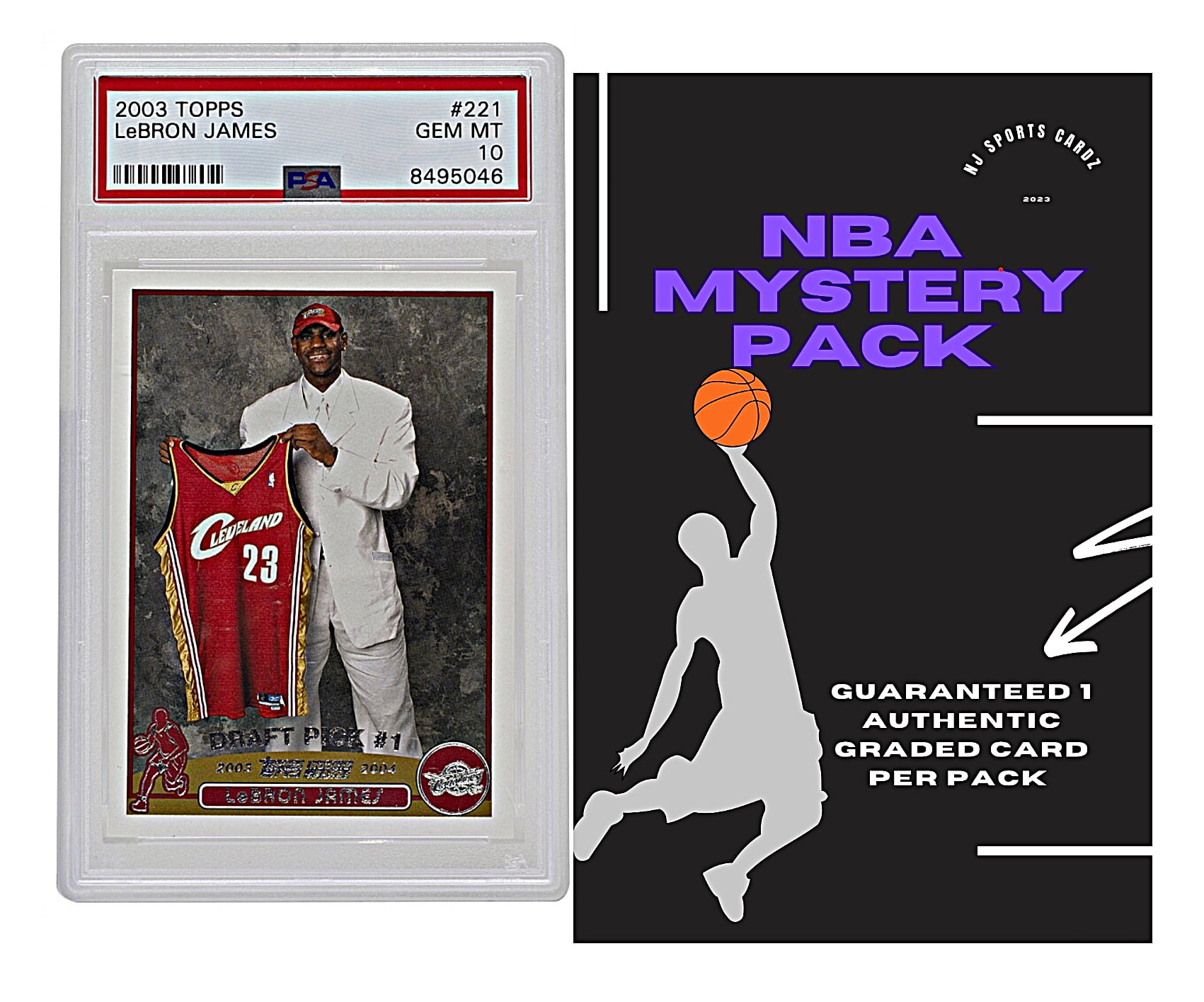 NBA Basketball PSA Graded Card Mystery Pack | Grade 8+ Guaranteed ...