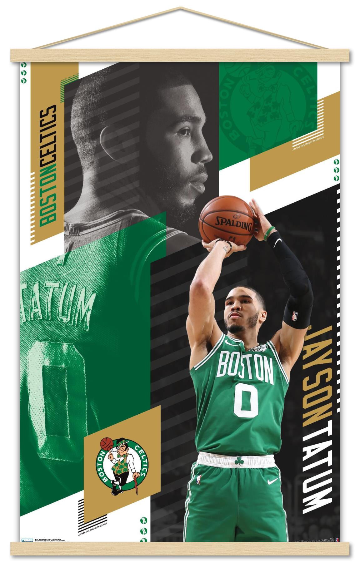 NBA Boston Celtics - Jayson Tatum 19 Wall Poster with Wooden Magnetic ...